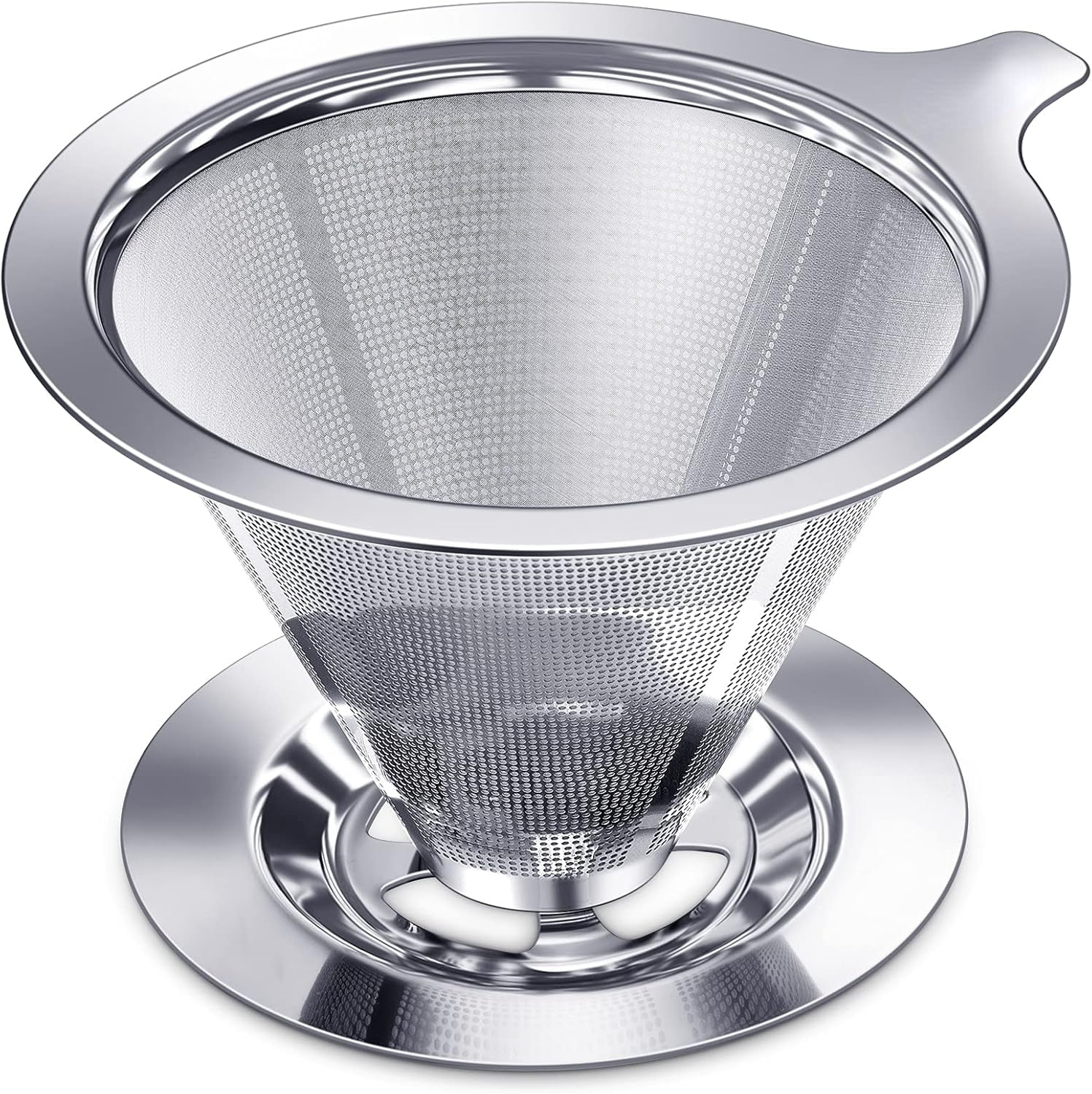 Pour Over Coffee Dripper, Slow Drip Paperless Coffee Filter, Stainless ...