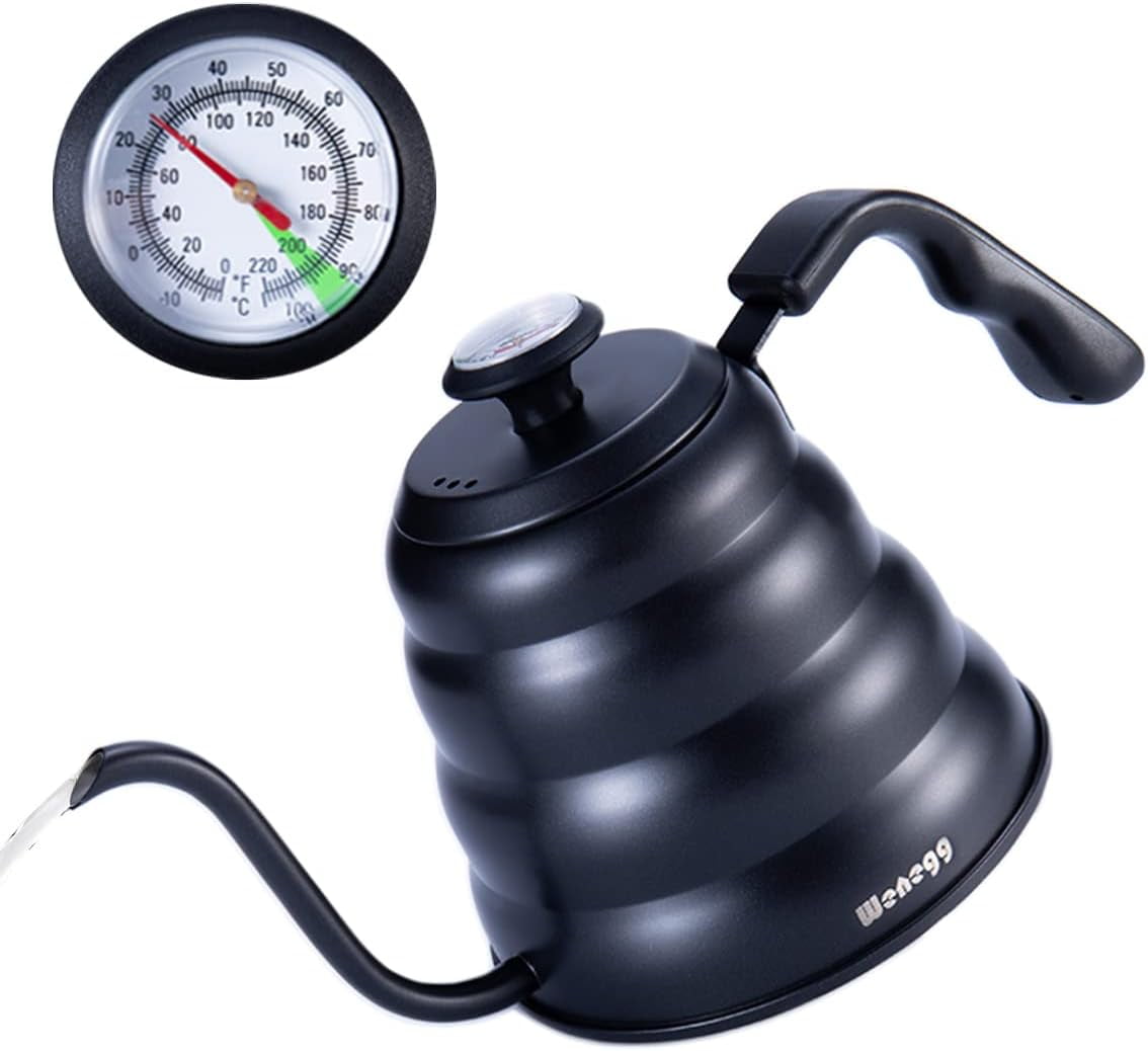 Pour Over Coffee Kettle with Thermometer for Exact Temperature 40 fl oz ...