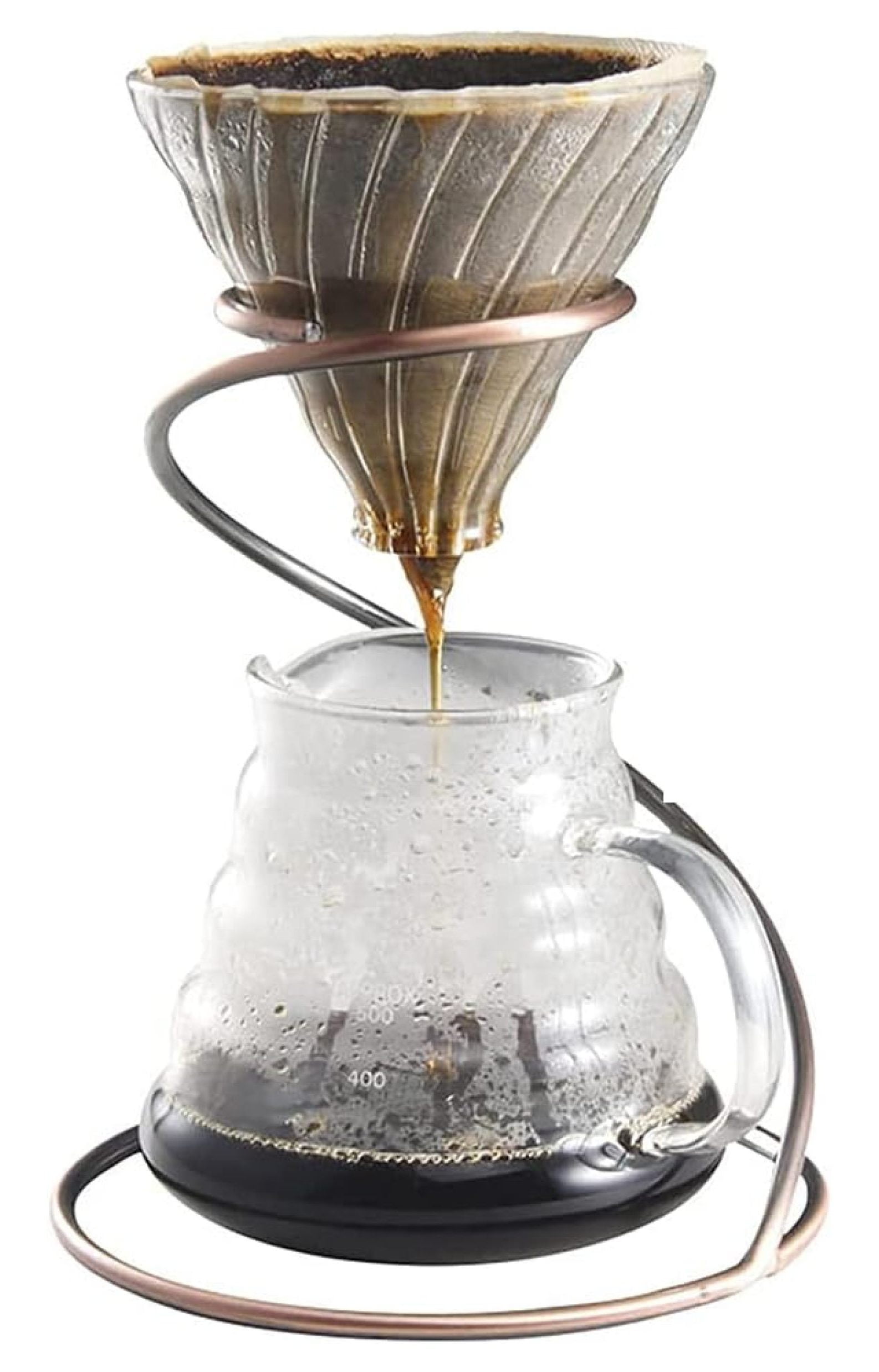 Pour Over Coffer Maker Set – Includes Glass Coffee Dripper, Metal ...