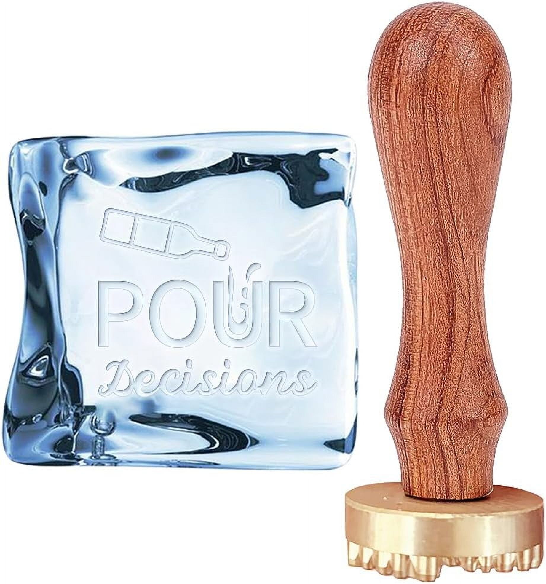 Pour Decisions Ice Stamp Ice Cube Stamp Ice Branding Stamp with ...