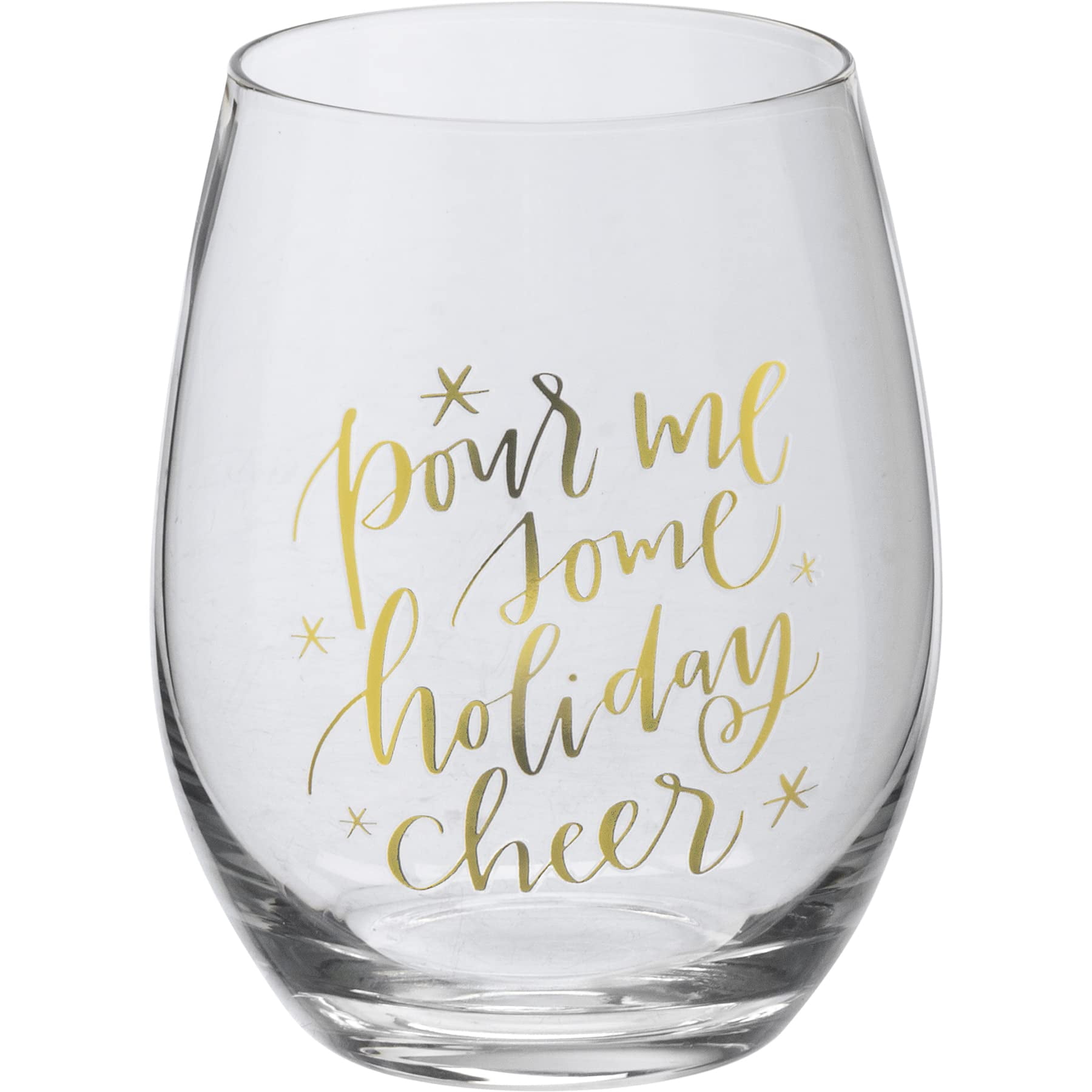Primitives By Kathy 108449 Pour Me Some Holiday Cheer Wine Glass, 15 oz ...