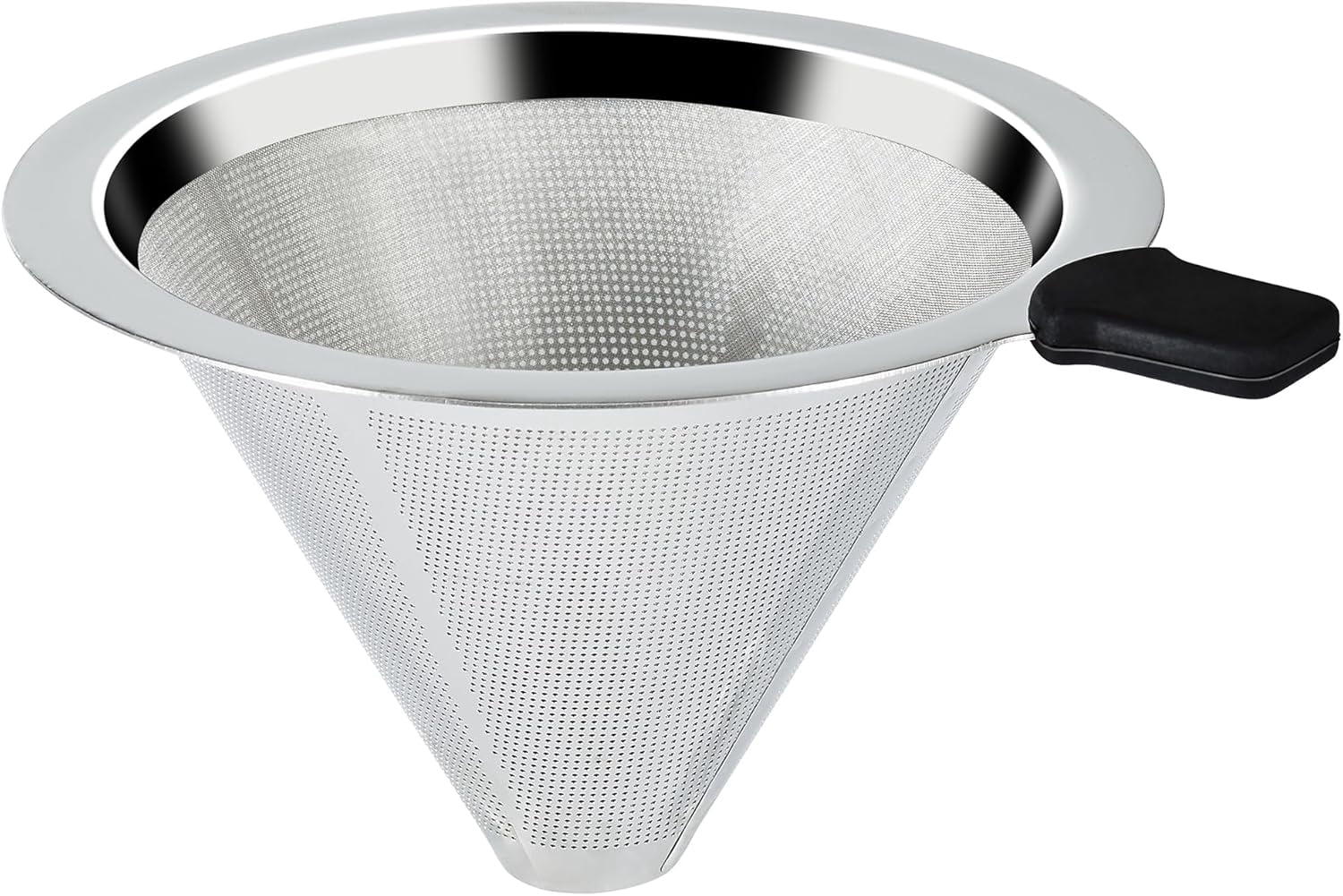 Pour Over Coffee Dripper, Double Mesh Stainless Steel Paperless Filter ...