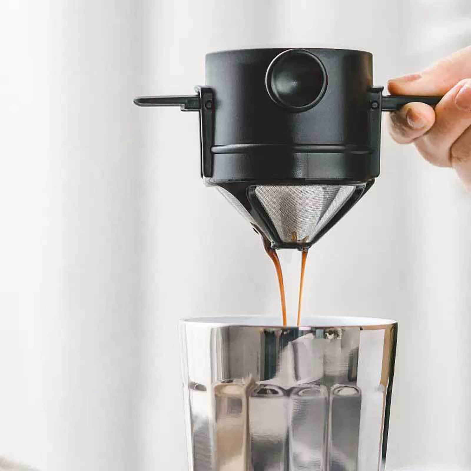 Pour Over Coffee Dripper Stainless Steel Coffee Filters Reusable ...