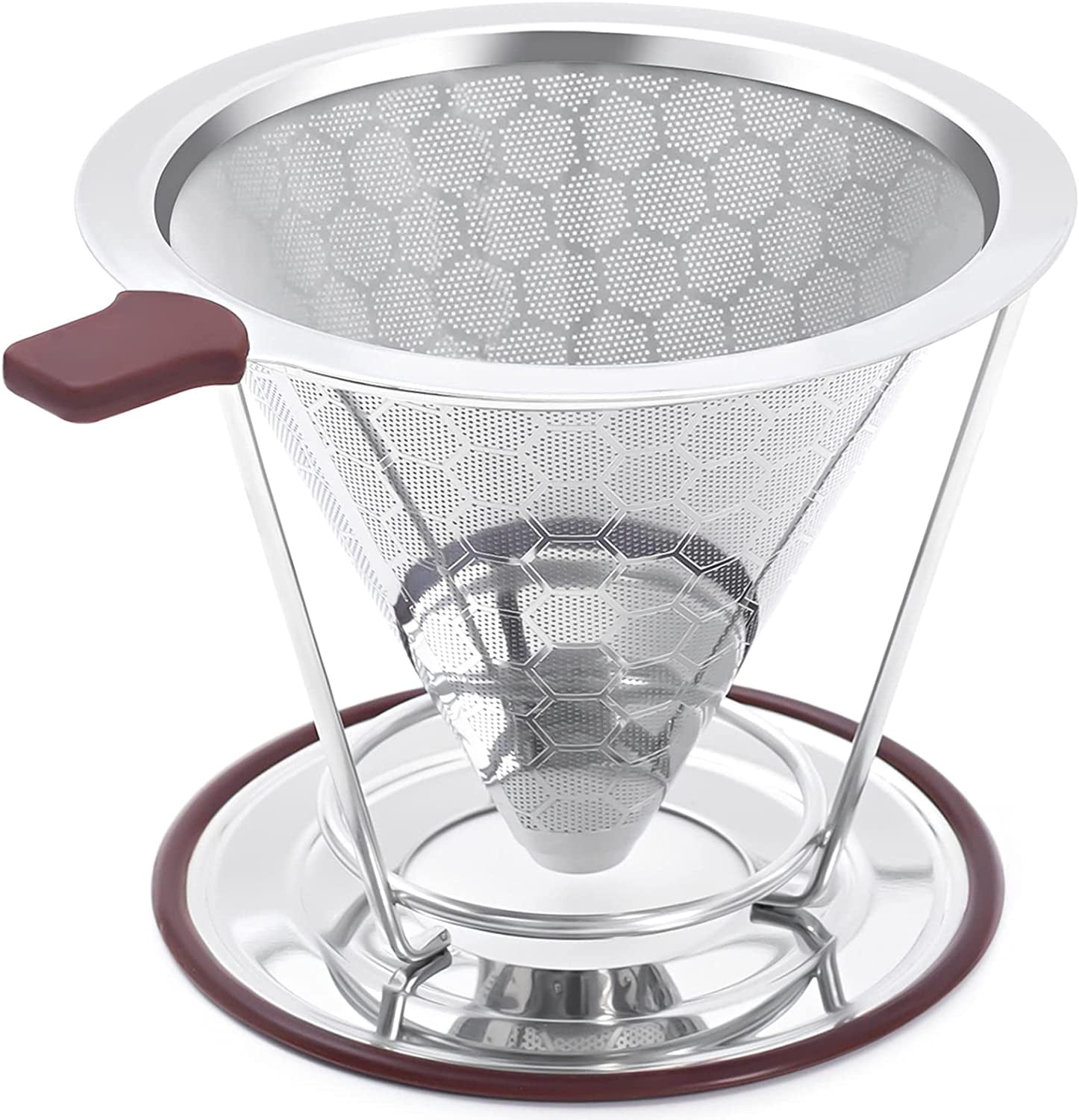 Pour Over Coffee Dripper, Stainless Steel Filter,Easy to Clean ...