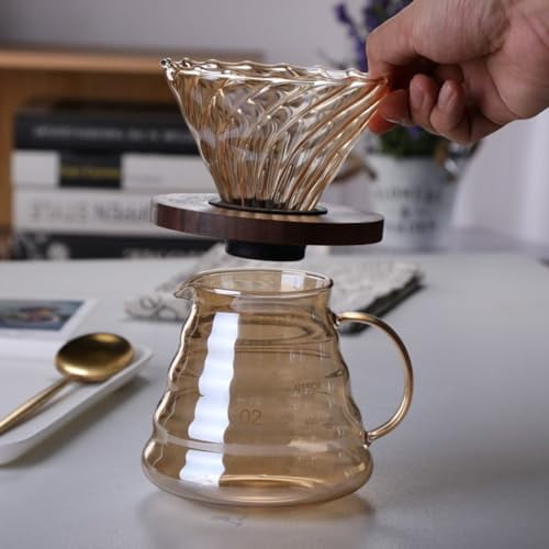 Pour Over Coffee Maker Set, 500ML Glass Carafe Coffee Server with ...