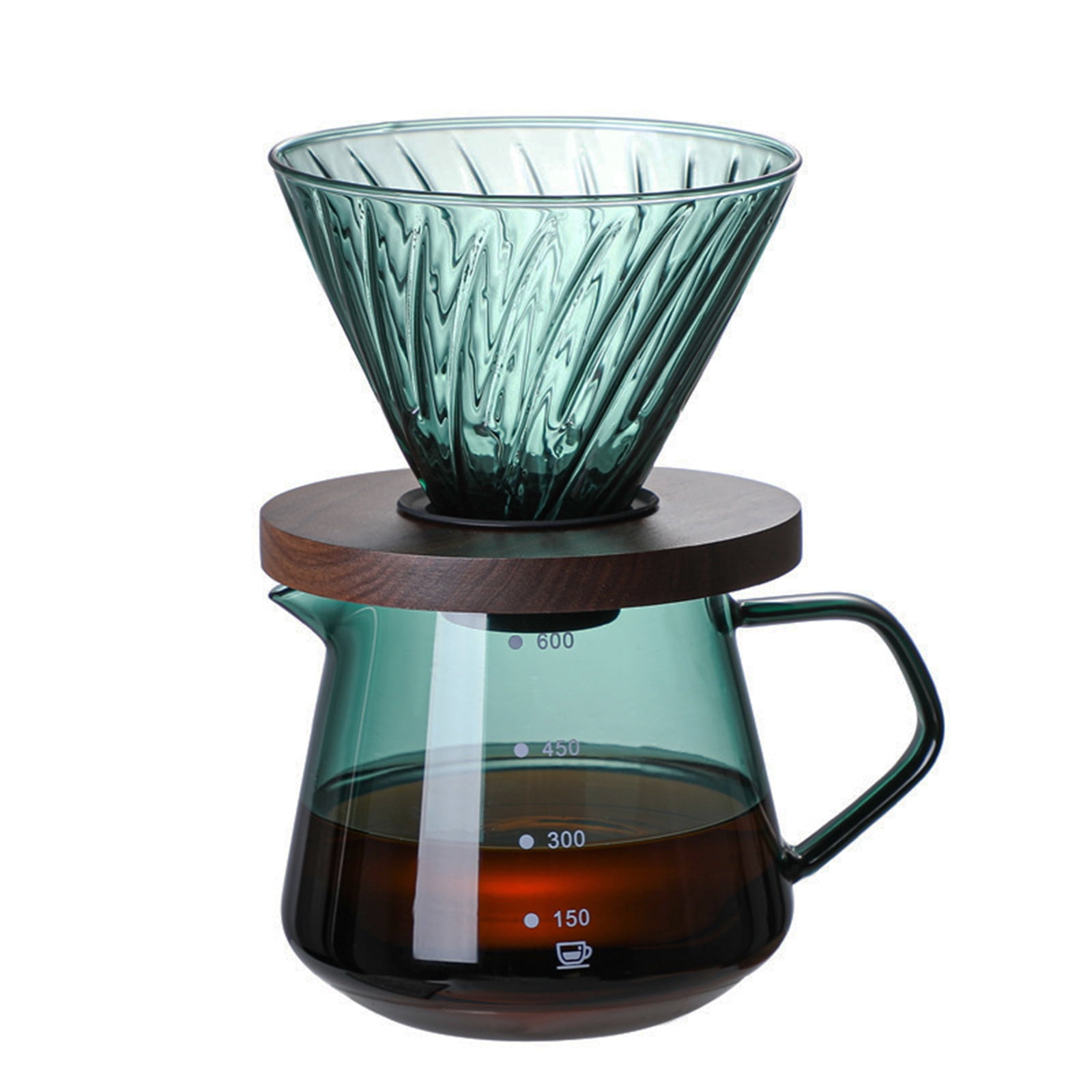 Pour Over Coffee Maker Set, 600ML Glass Carafe Coffee Server with ...