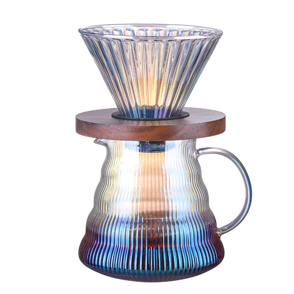 Pour Over Coffee Maker Set with Dripper,500ml Glass Coffee Server Set ...