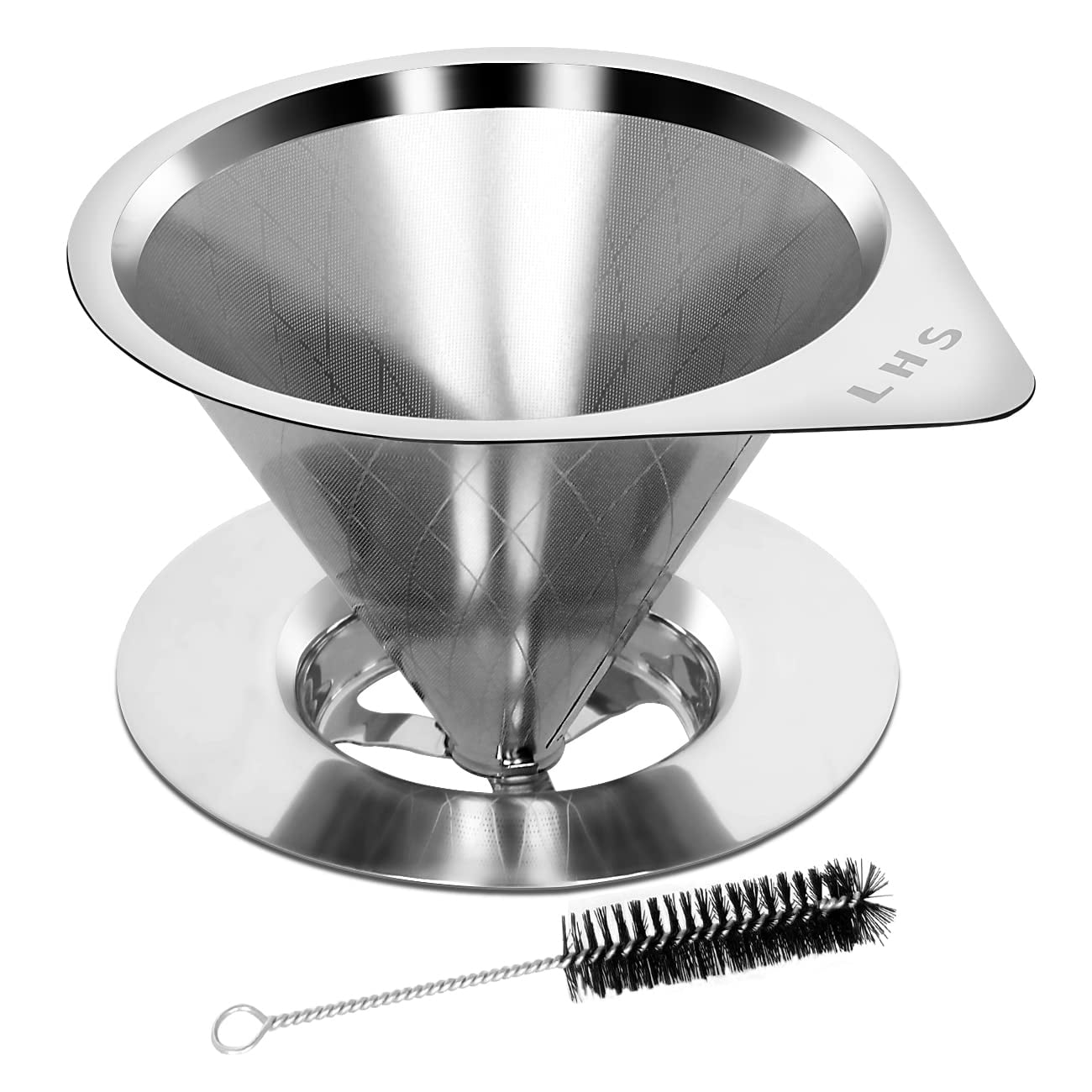 Pour Over Coffee Maker Stainless Steel Reusable Filter Dripper, 1-2 Cup ...