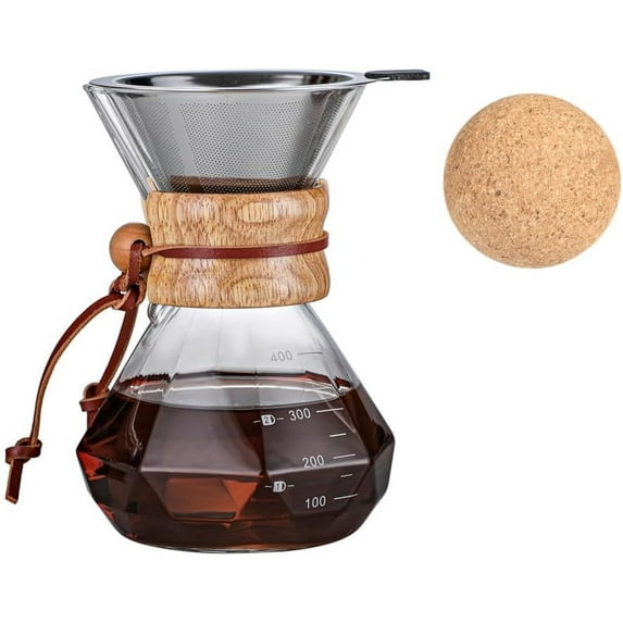 Pour Over Coffee Maker With Wood Sleeve, Pour Over Coffee Dripper, Pour ...