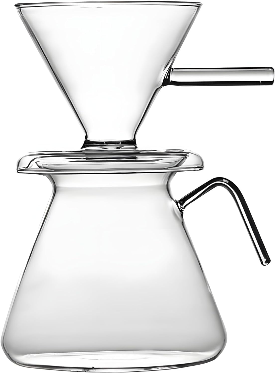 Pour Over Coffee Maker with V60 Glass Coffee Dripper, 2~4Cup Drip ...