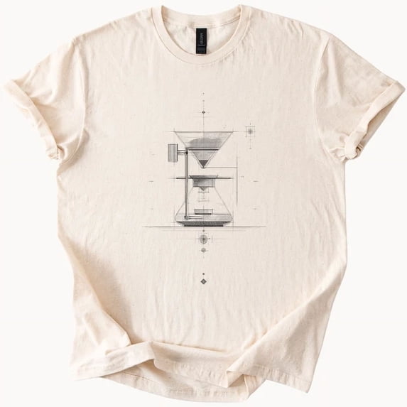 Pour Over Coffee Tee Geometric Brew Minimalist Shirt - Walmart.com