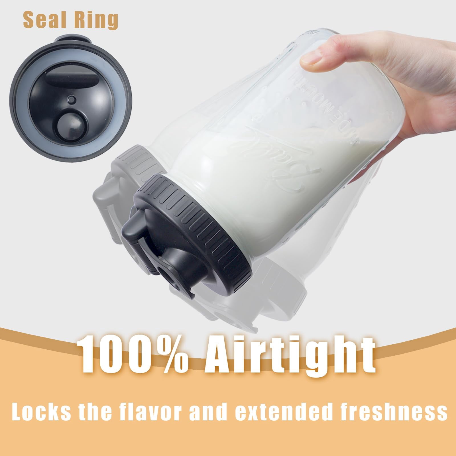 Pour Spout Lids for Wide Mouth Mason Jars, Airtight Canning Jar Flip ...