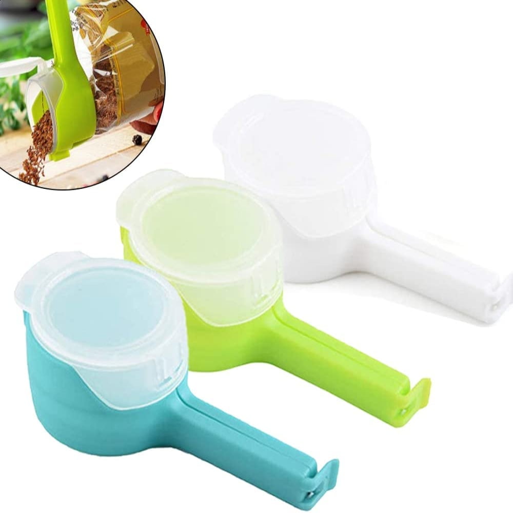 Pouring Clips, Food Storage Sealing Clips, Set of 3 for Food Bags, Pour ...