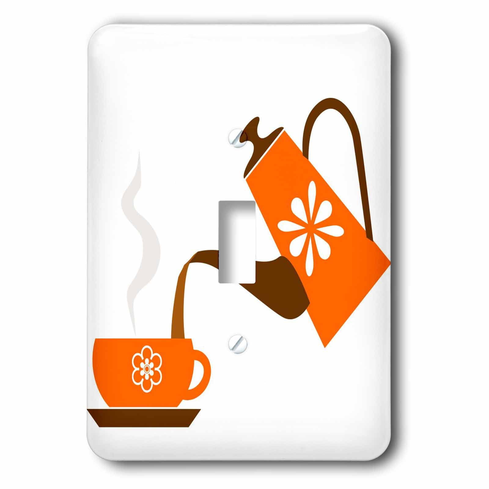 Pouring Coffee in Orange Artwork single toggle switch lsp-165478-1 ...
