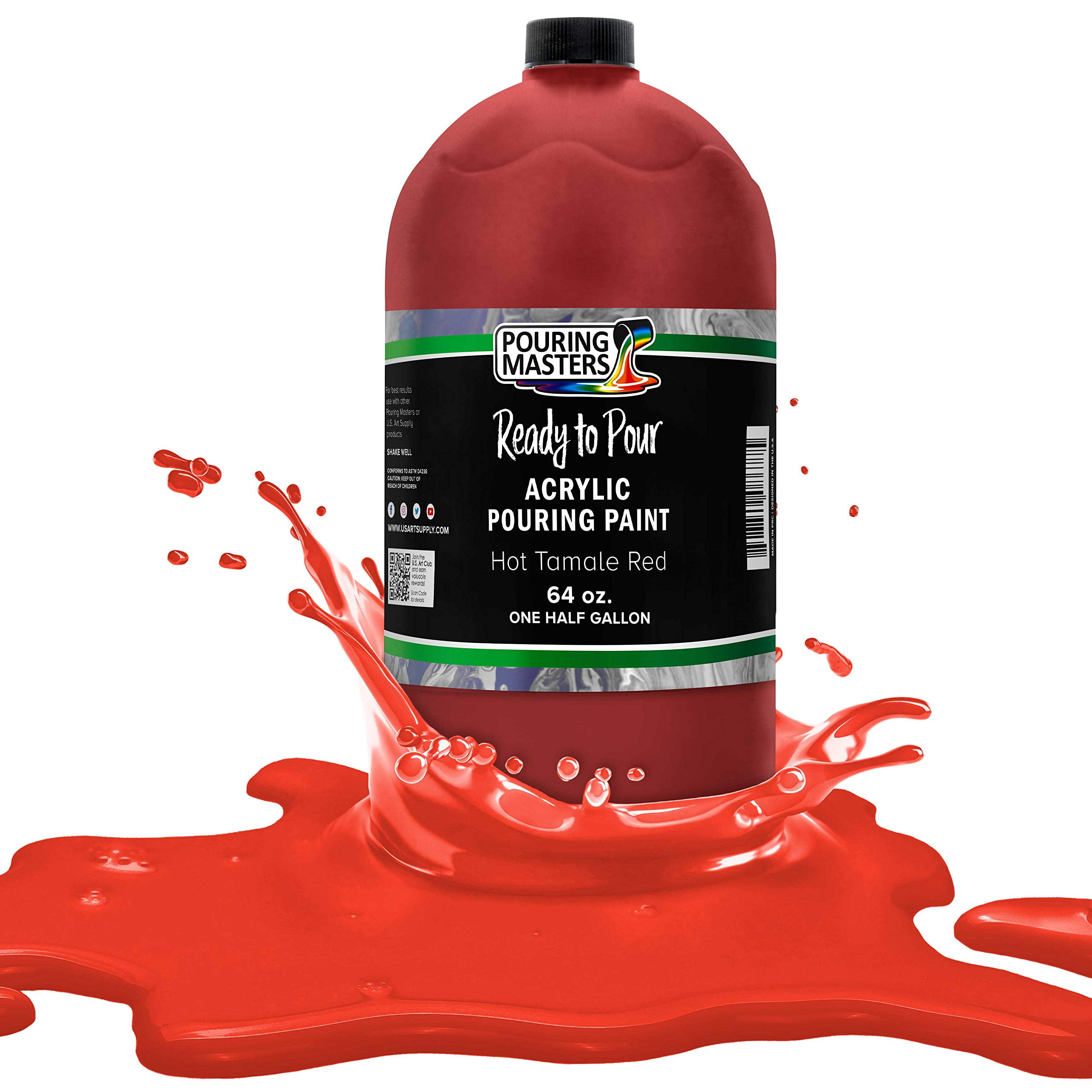 Pouring Masters Hot Tamale Red Acrylic Ready to Pour Pouring Paint ...
