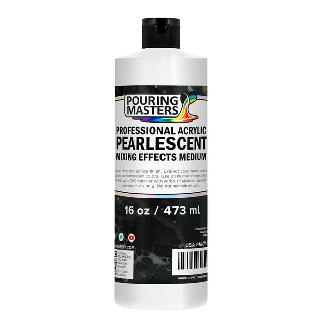 Pouring Masters 16 oz. Acrylic Pearlescent Mixing Medium - Create ...