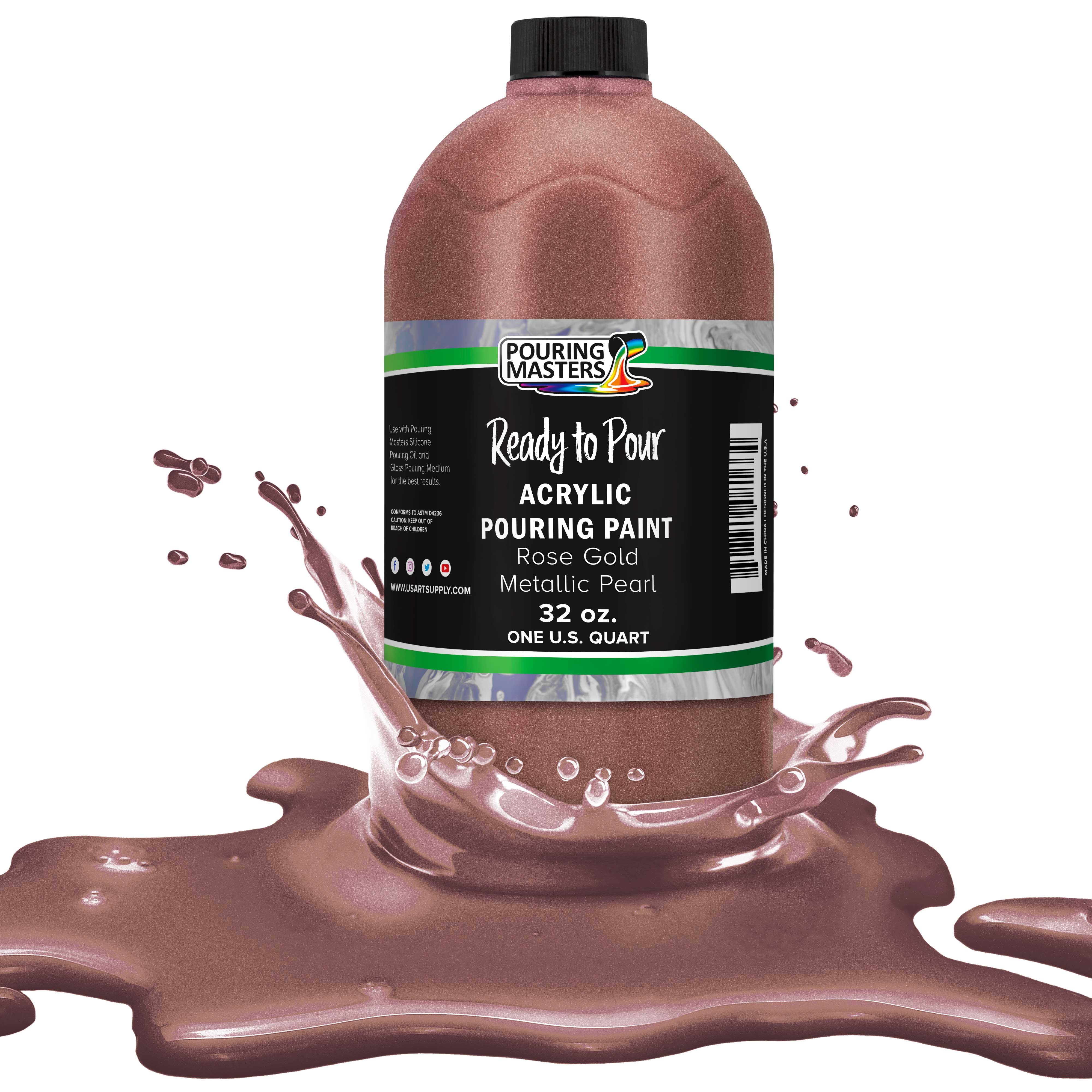Pouring Masters Rose Gold Metallic Pearl Acrylic Ready to Pour Pouring ...