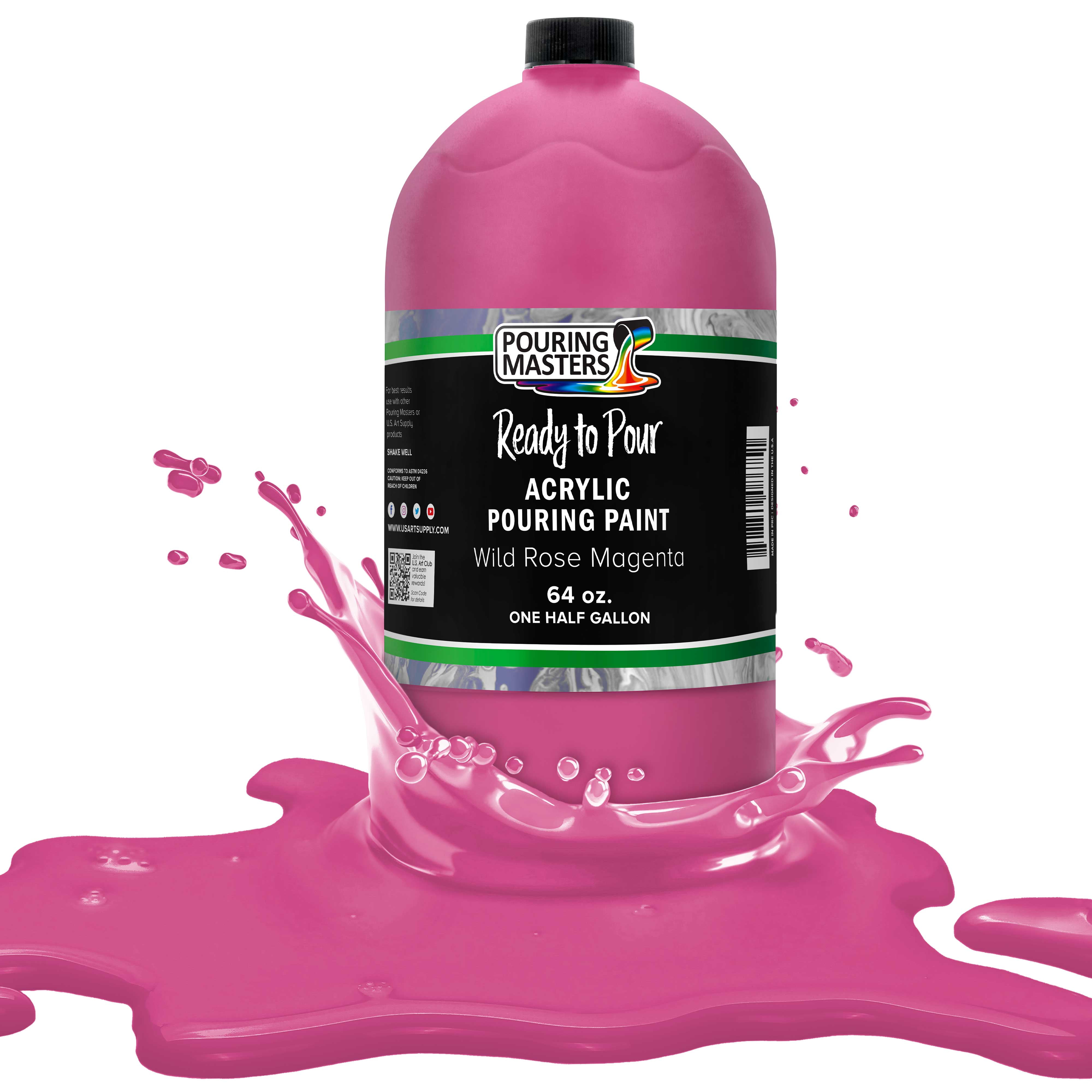 Pouring Masters Wild Rose Magenta Acrylic Ready to Pour Pouring Paint ...