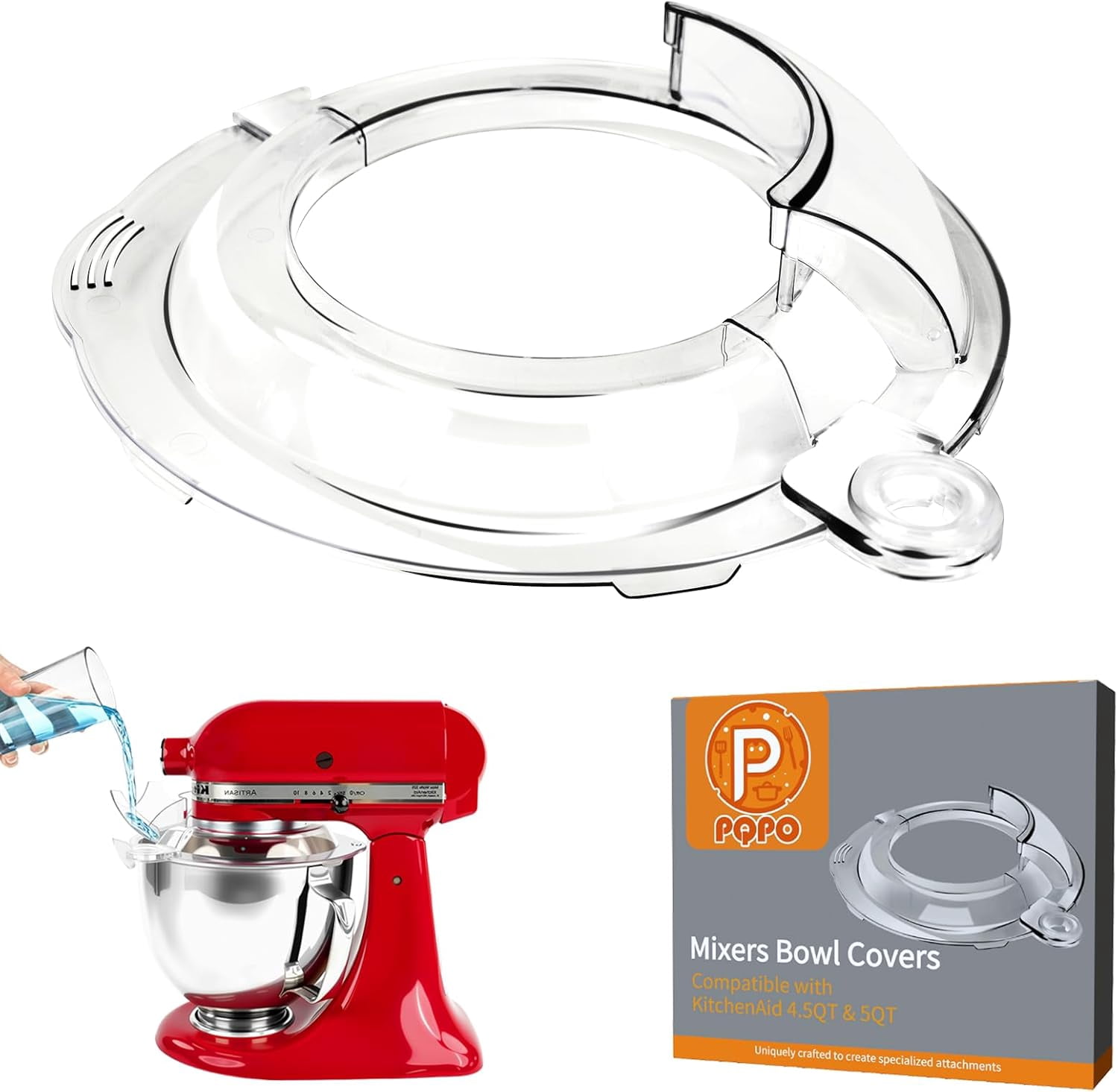 Pouring Shield Compatible KitchenAid Tilt Head 4.5-5Quart Mixer,Fully ...