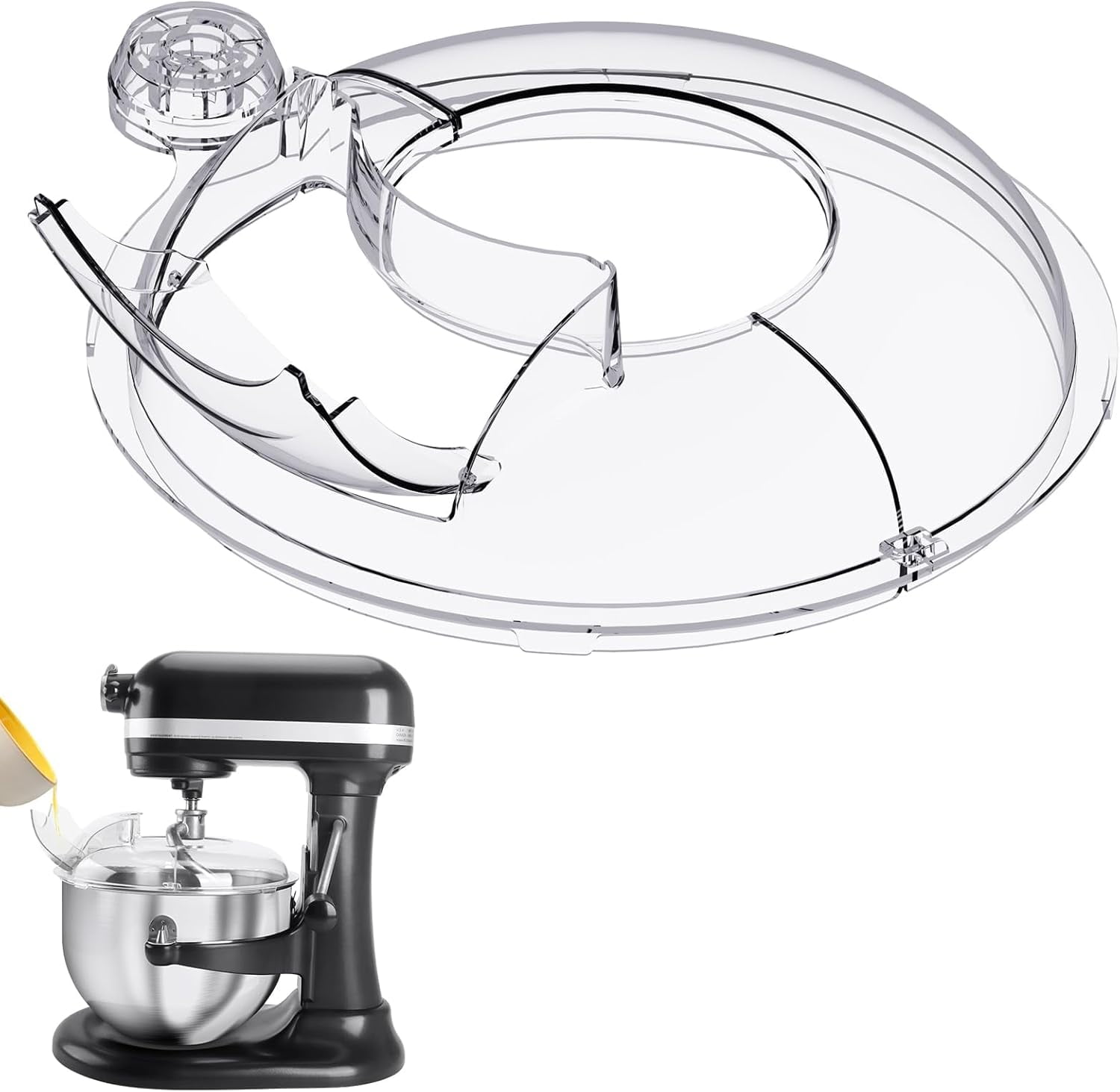Pouring Shield for Kitchen aid 6.7 QT Mixer Stainless Steel Bowl ...