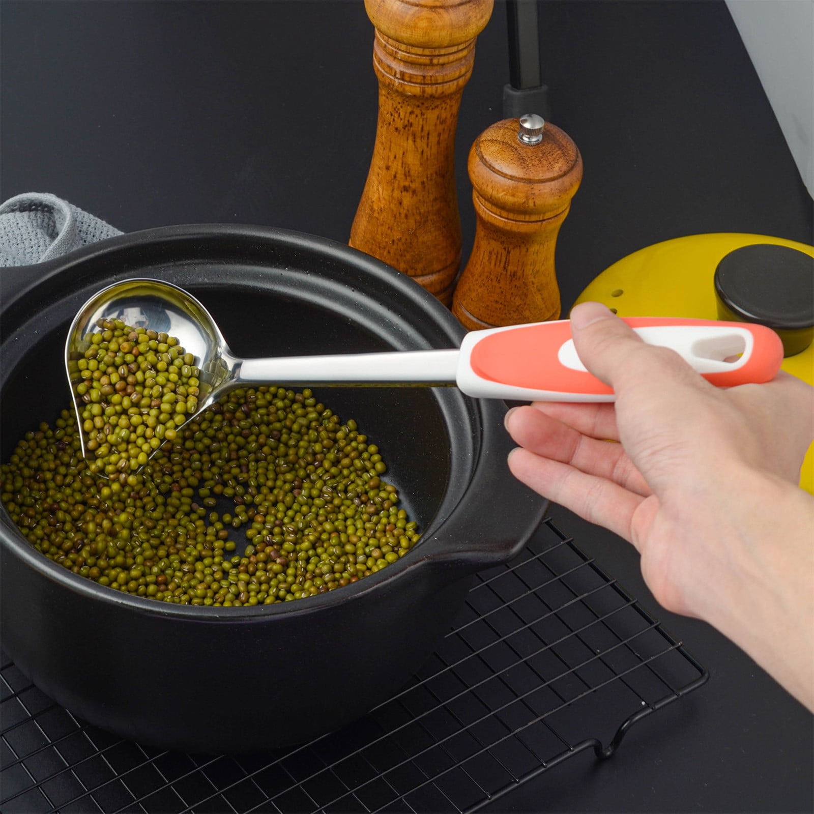 Pouring Spoonnon Slip Handlestainless Steel Porridge Spoonsoup ...