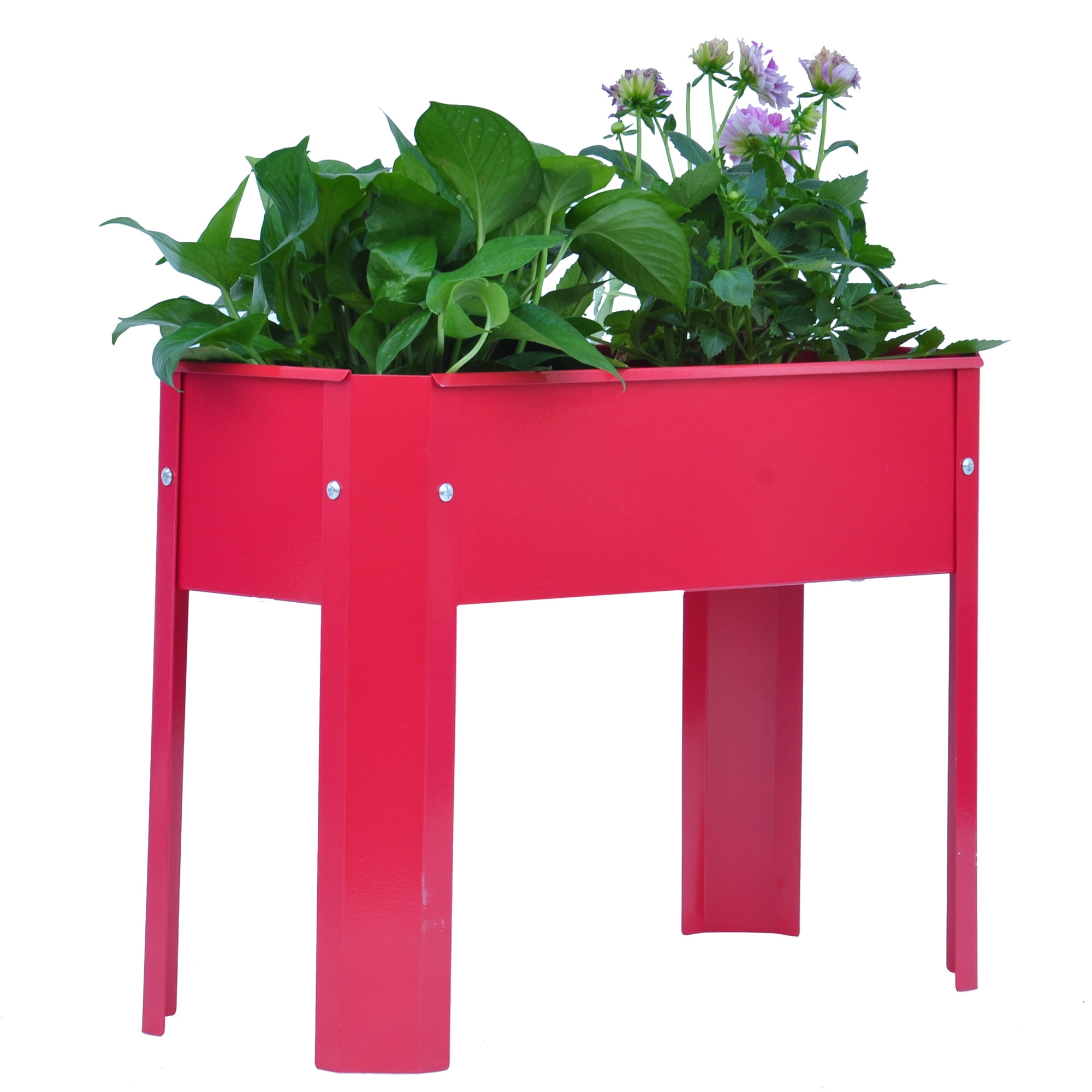 Pouseayar 1 Pcs Elevated Garden Bed, Metal Outdoor Flowerpot Box, Large ...