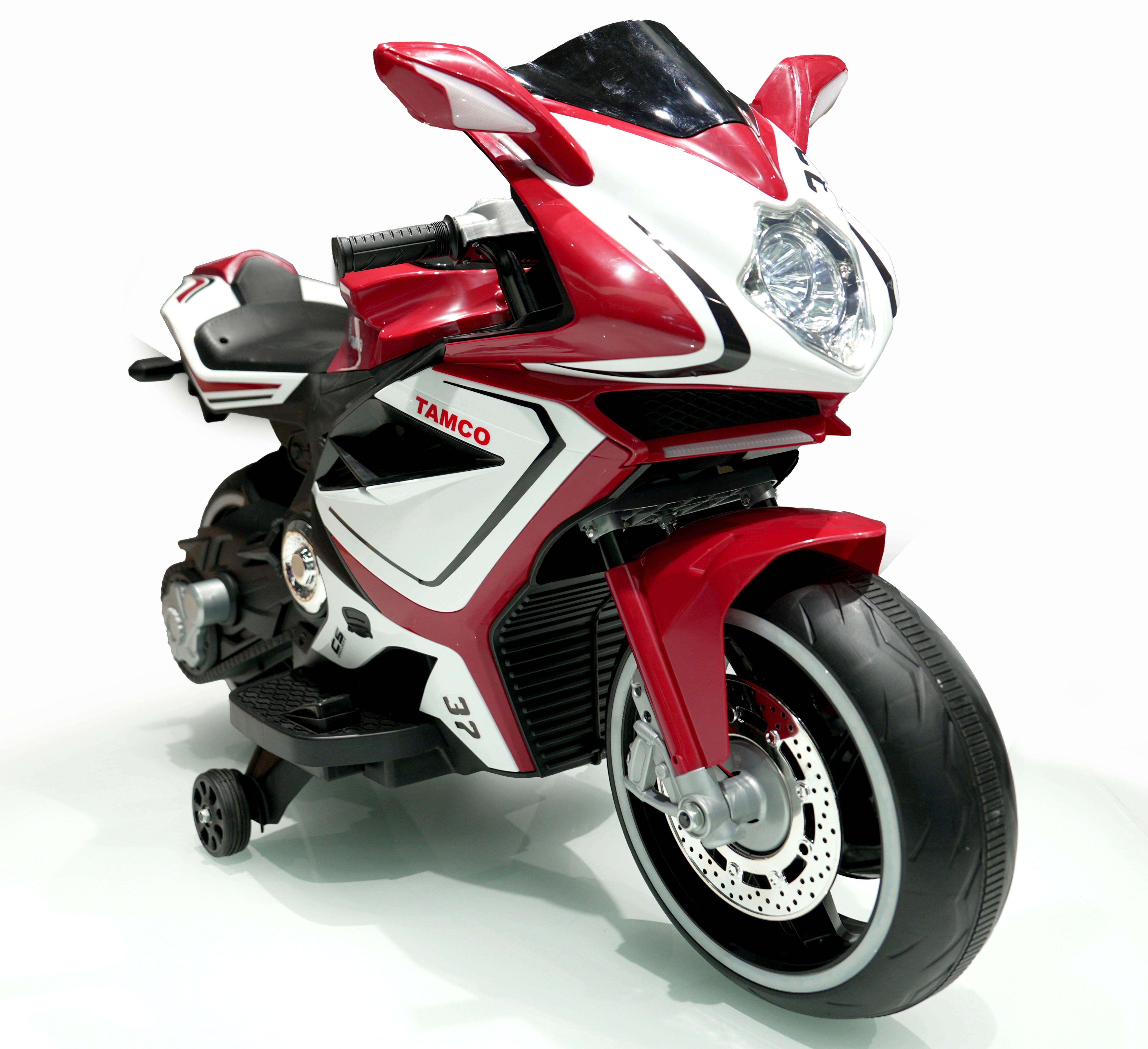 Pouseayar 12V Electric Motorcycle, Ride-on Toys Motocross for Kids 3-8 Years with Training ...