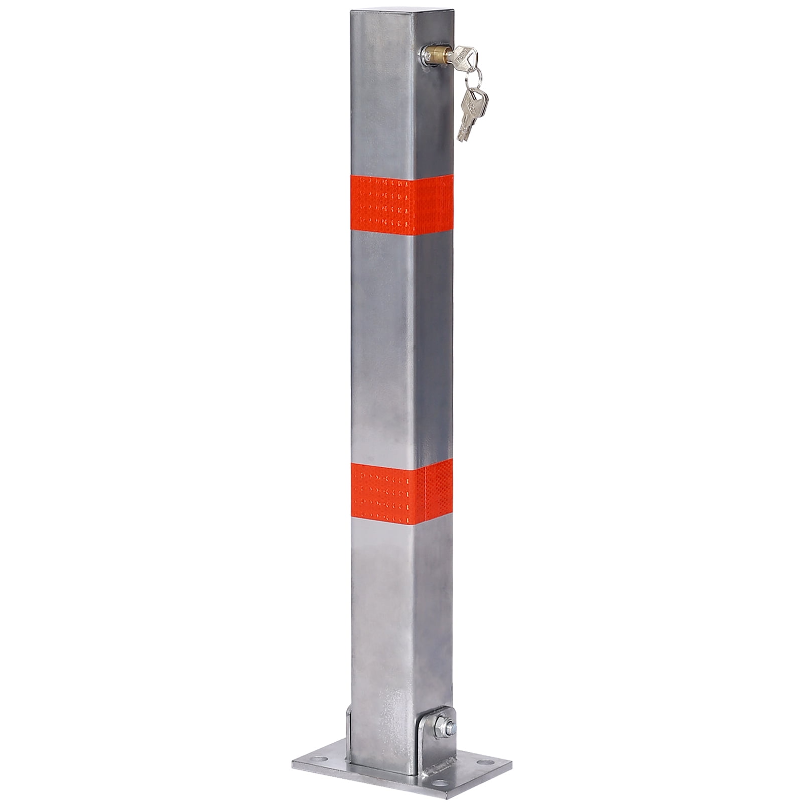 Pouseayar Parking Bollard,Pole Barrier with Lock ,Square Gray - Walmart.com