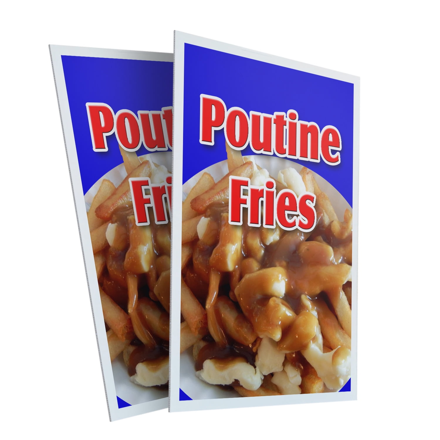 Poutine Fries (2-PACK) 24" x 36" Plastic Signs | Sign Insert 4mm ...