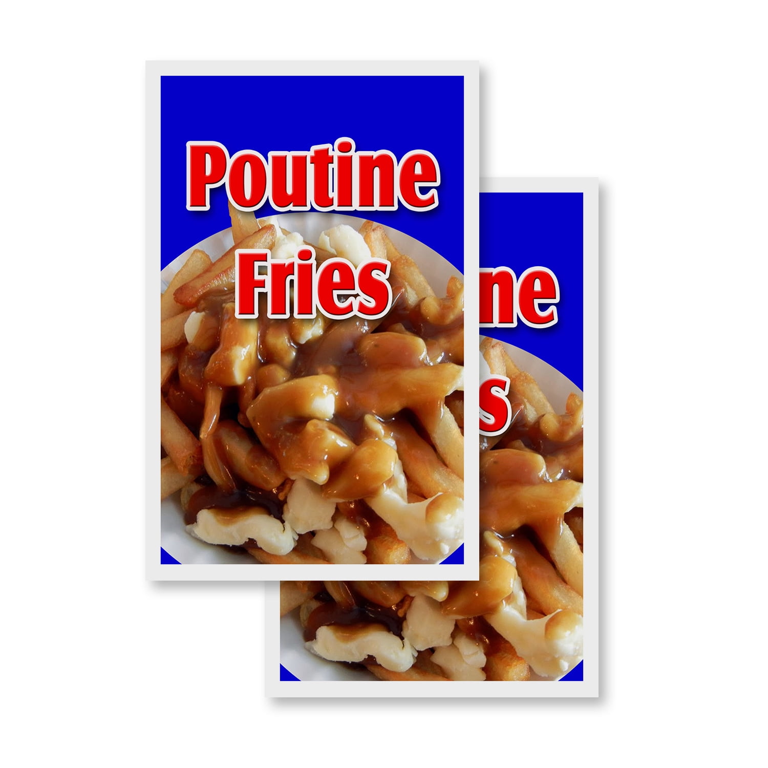 Poutine Fries (2-PACK) 24" x 36" Vinyl Decals | Sign Insert Peel ...