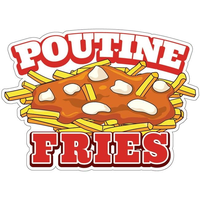 Poutine Fries 24 in. Decal Concession Stand Food Truck Sticker ...