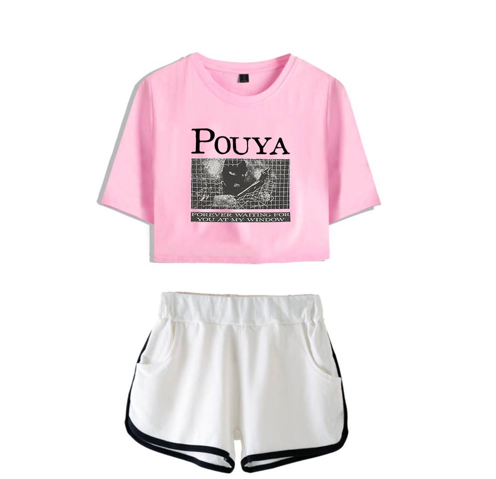 Pouya Merch Window Crop Top T-shirt Women Girls Fashion Short Sleeve Graphic Suits - Walmart.com