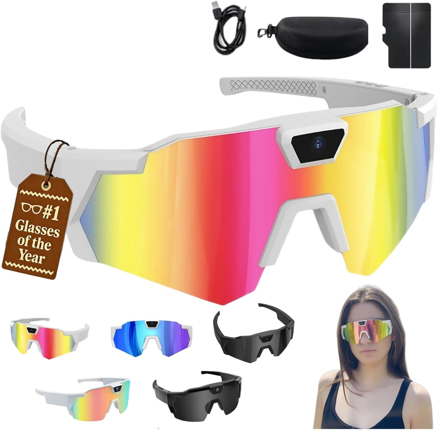 Pov Glasses 4K Baseball Sunglasses with Camera, 2026 Upgrade Smart ...