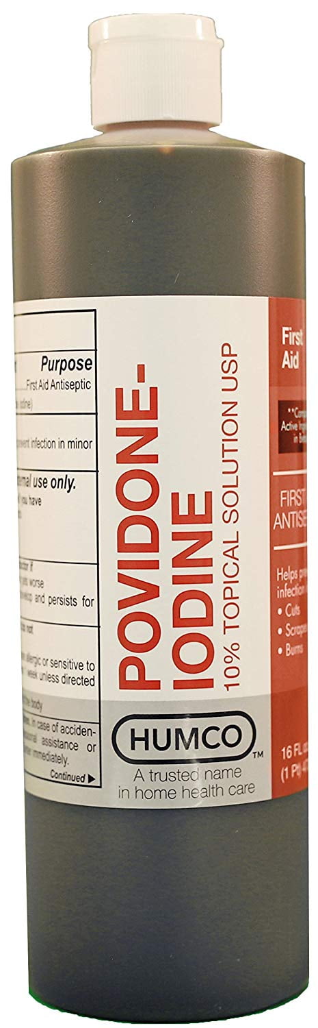 Povidone Iodine 10% Topical Solution 16 Ounce Each - Walmart.com