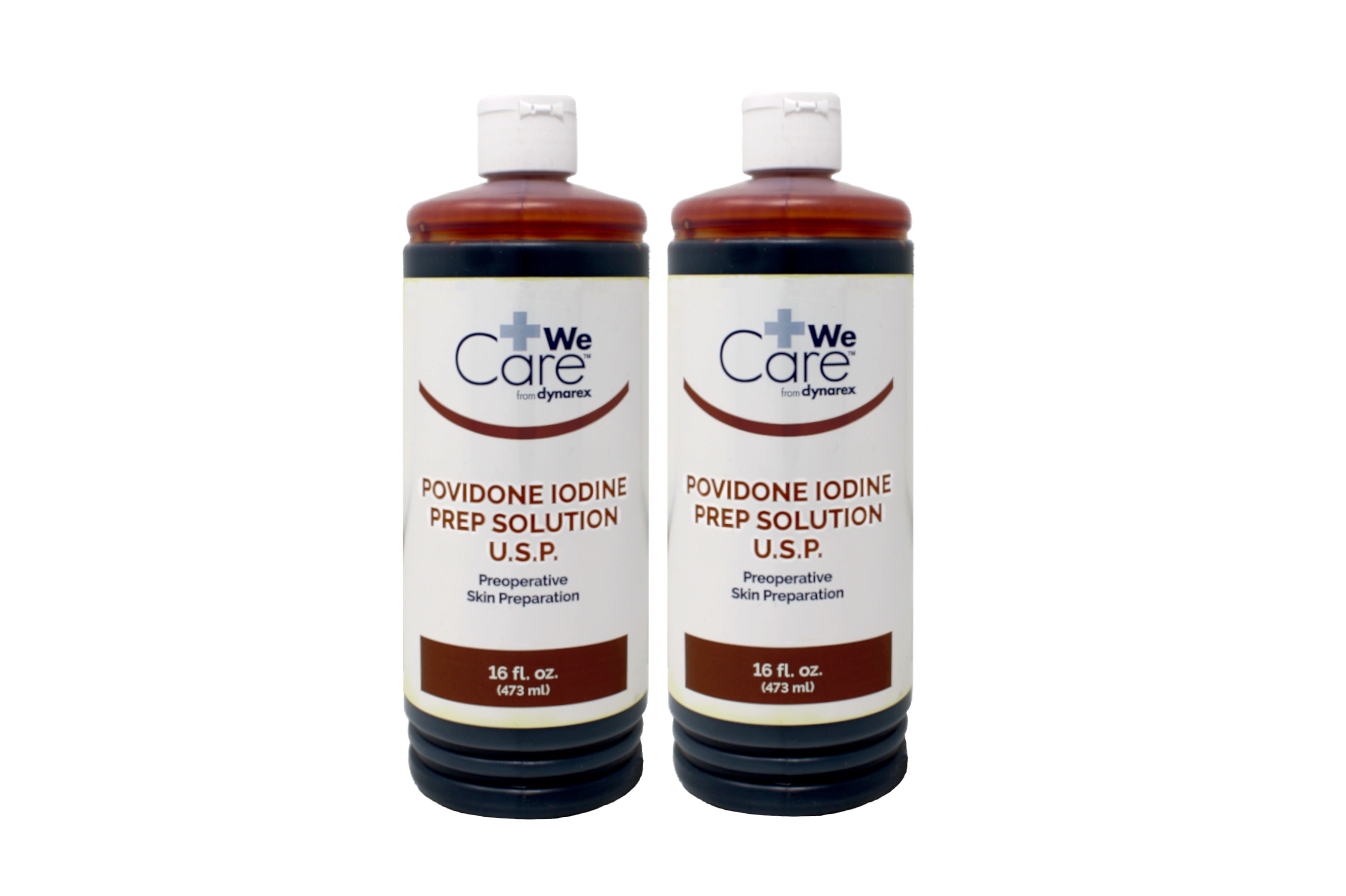 Dynarex Povidone Iodine Prep Solution USP, 16 Fluid Ounce, 2-Pack ...