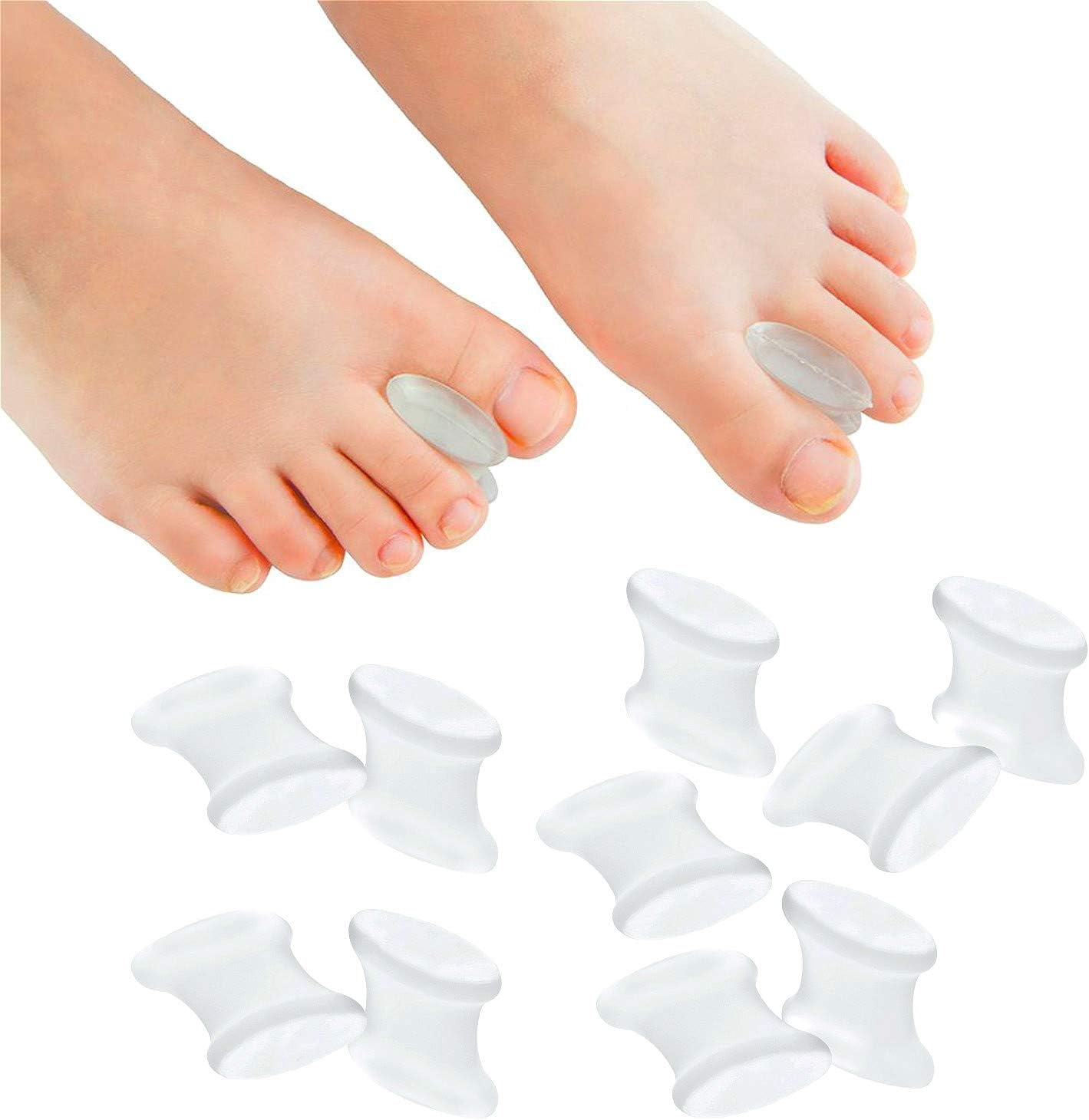 Povihome 10 Pack Gel Bunion Corrector and Toe Spacers Separators and ...