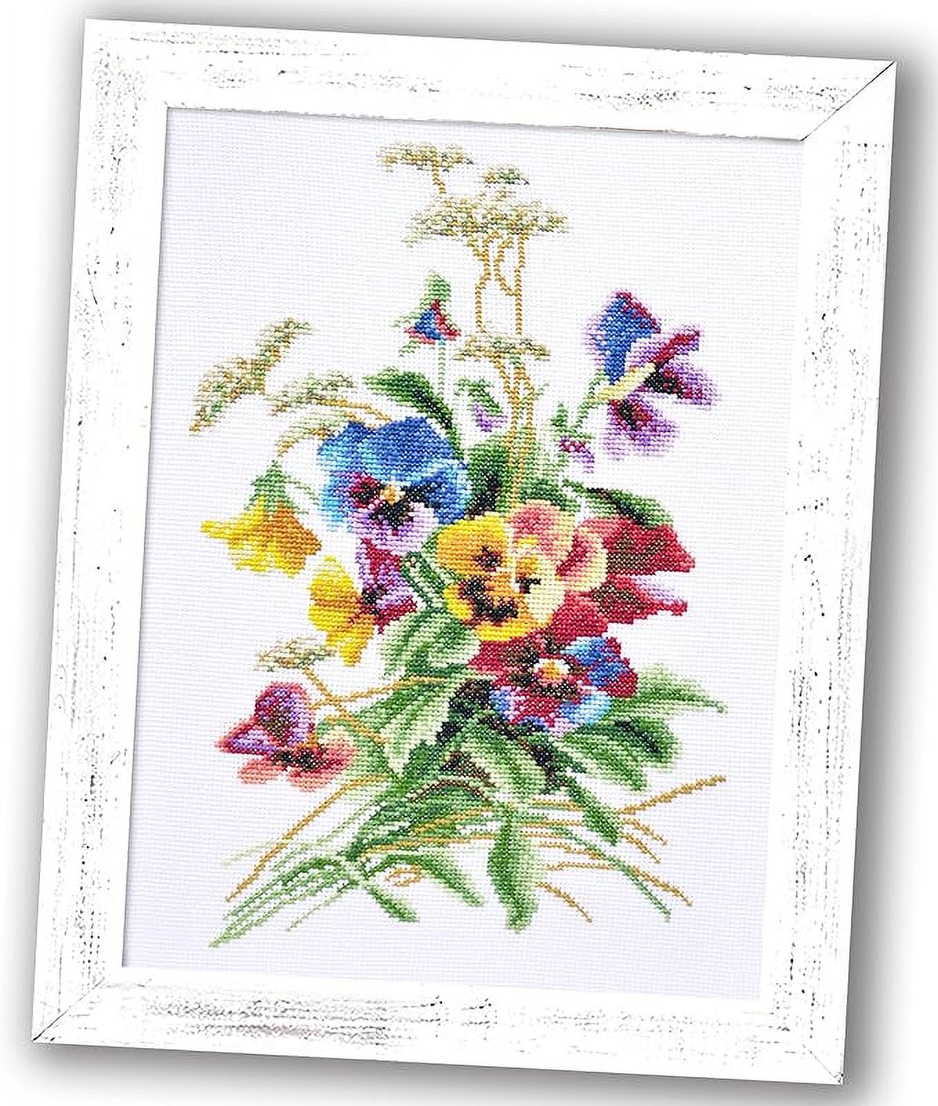 Povitrulya Summer Flowers - Embroidery Set - DIY Counted Cross Stitch ...