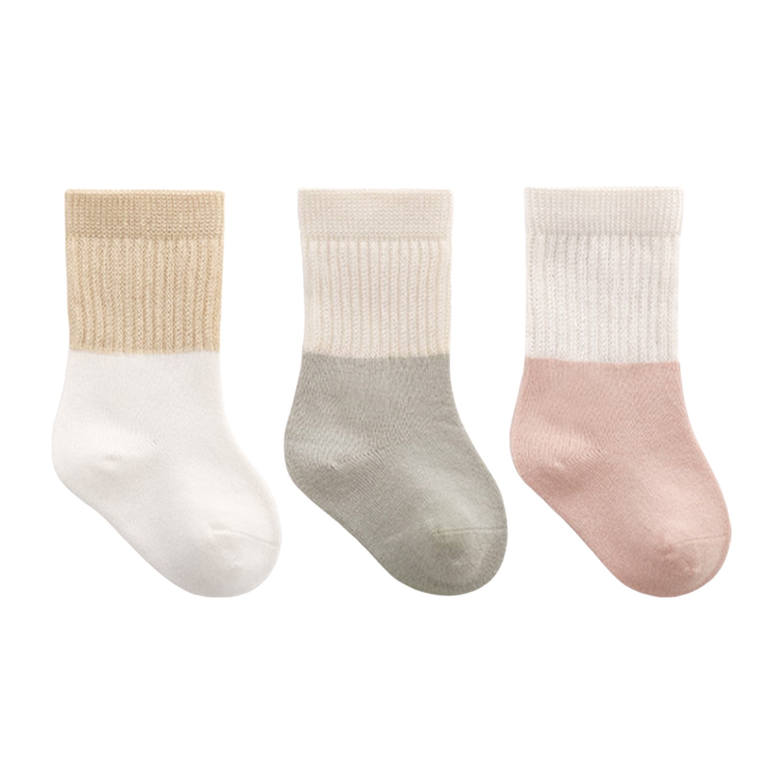 Povozer 3 Pairs Toddler Thick Warm Knit Cotton Socks Kid Crew Socks ...