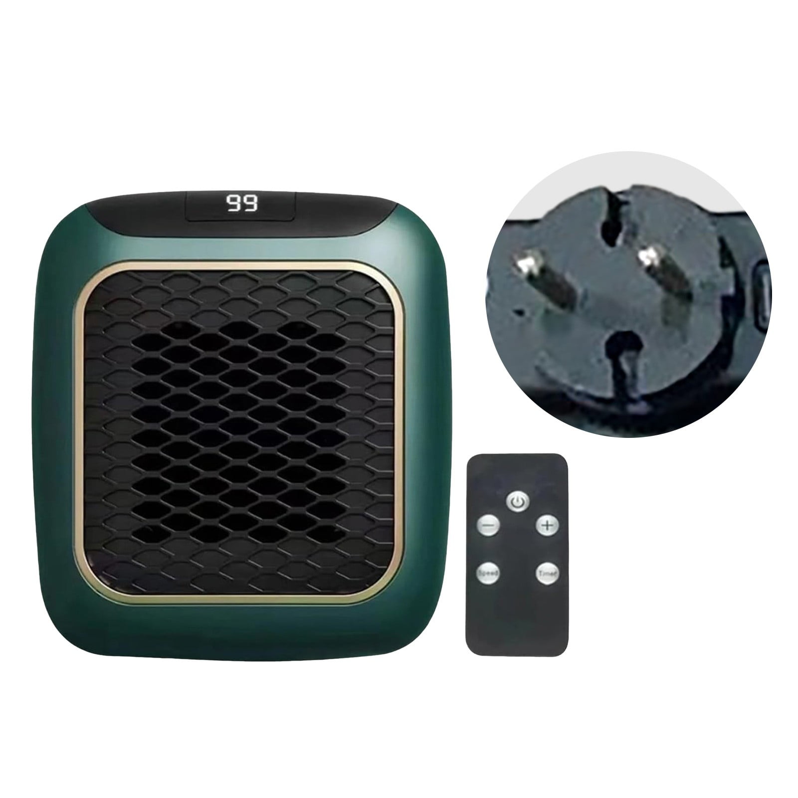 Povozer 800W Cyber Heater,Mini Space Heater Small Top Heat Plug in Wall ...