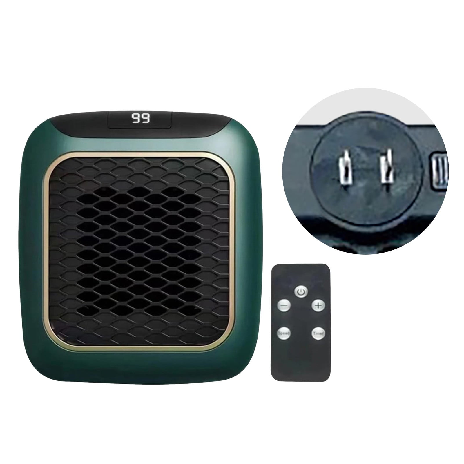 Povozer 800W Cyber Heater,Mini Space Heater Small Top Heat Plug in Wall ...