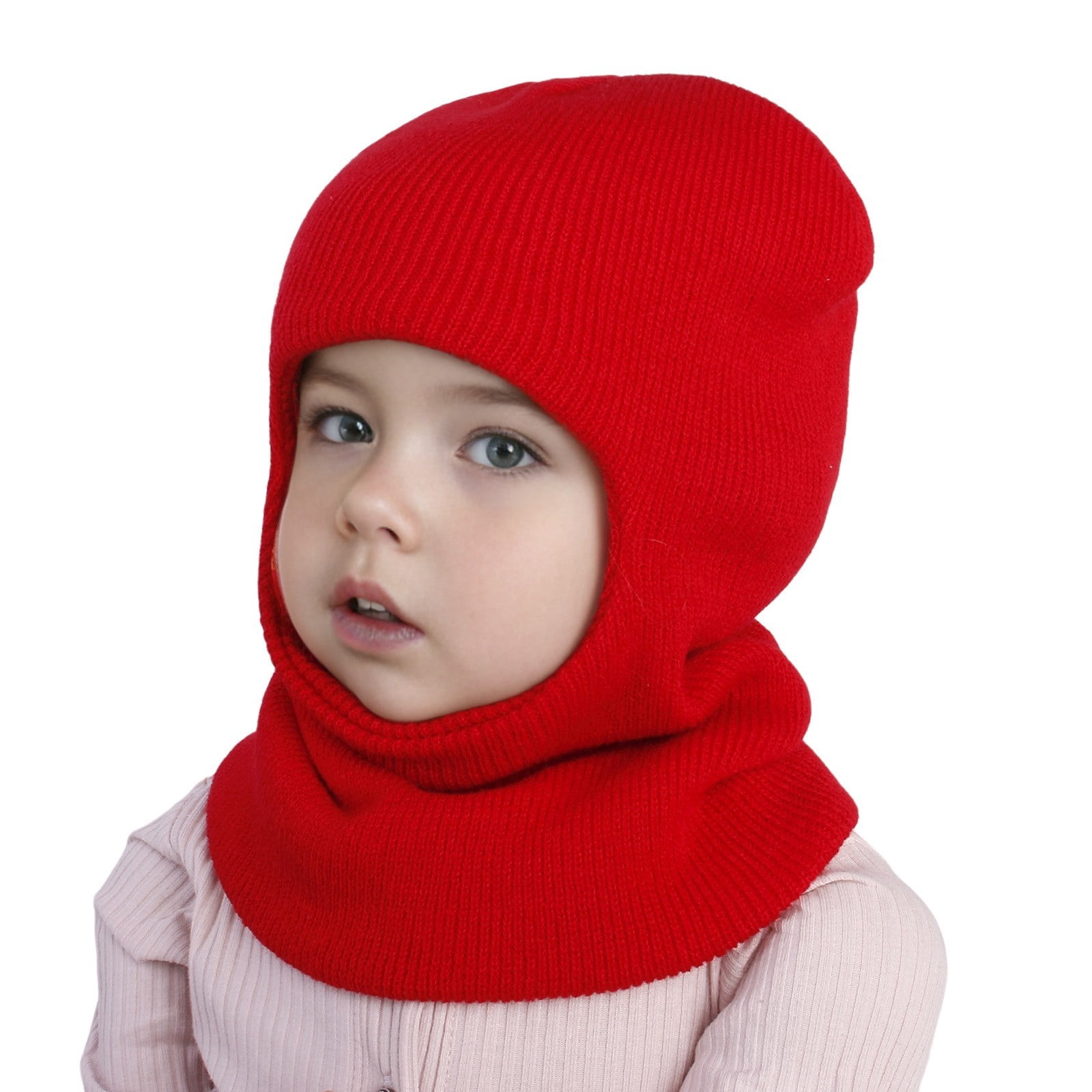 Povozer Baby Winter Hat Scarf Set, Unisex Infant Toddler Kids Hat Scarf ...