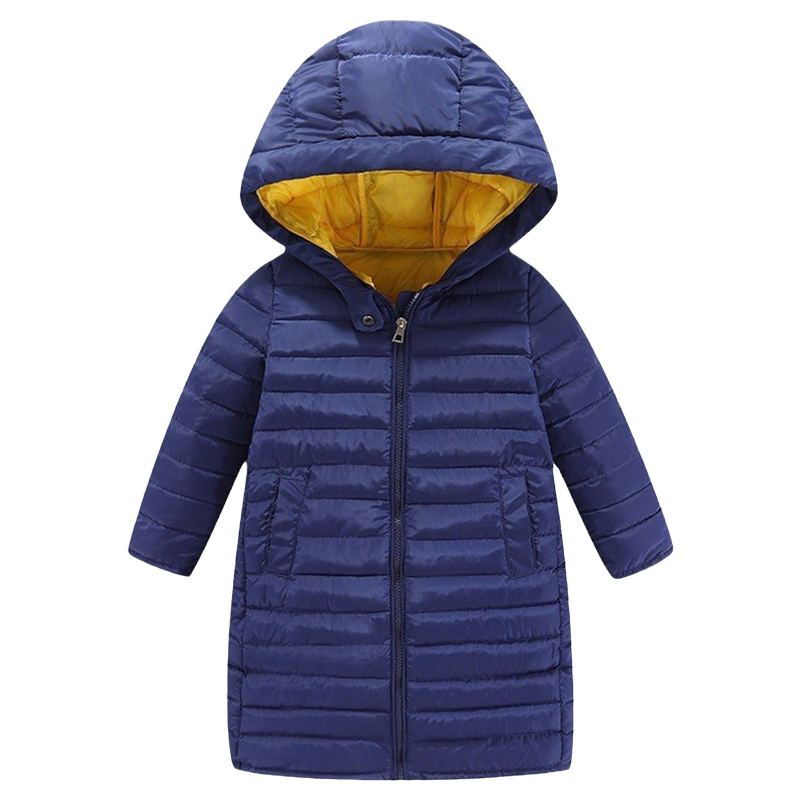 Povozer Boys' Hooded Puffer Coats Winter Warm Jacket Solid Puffer Coat ...