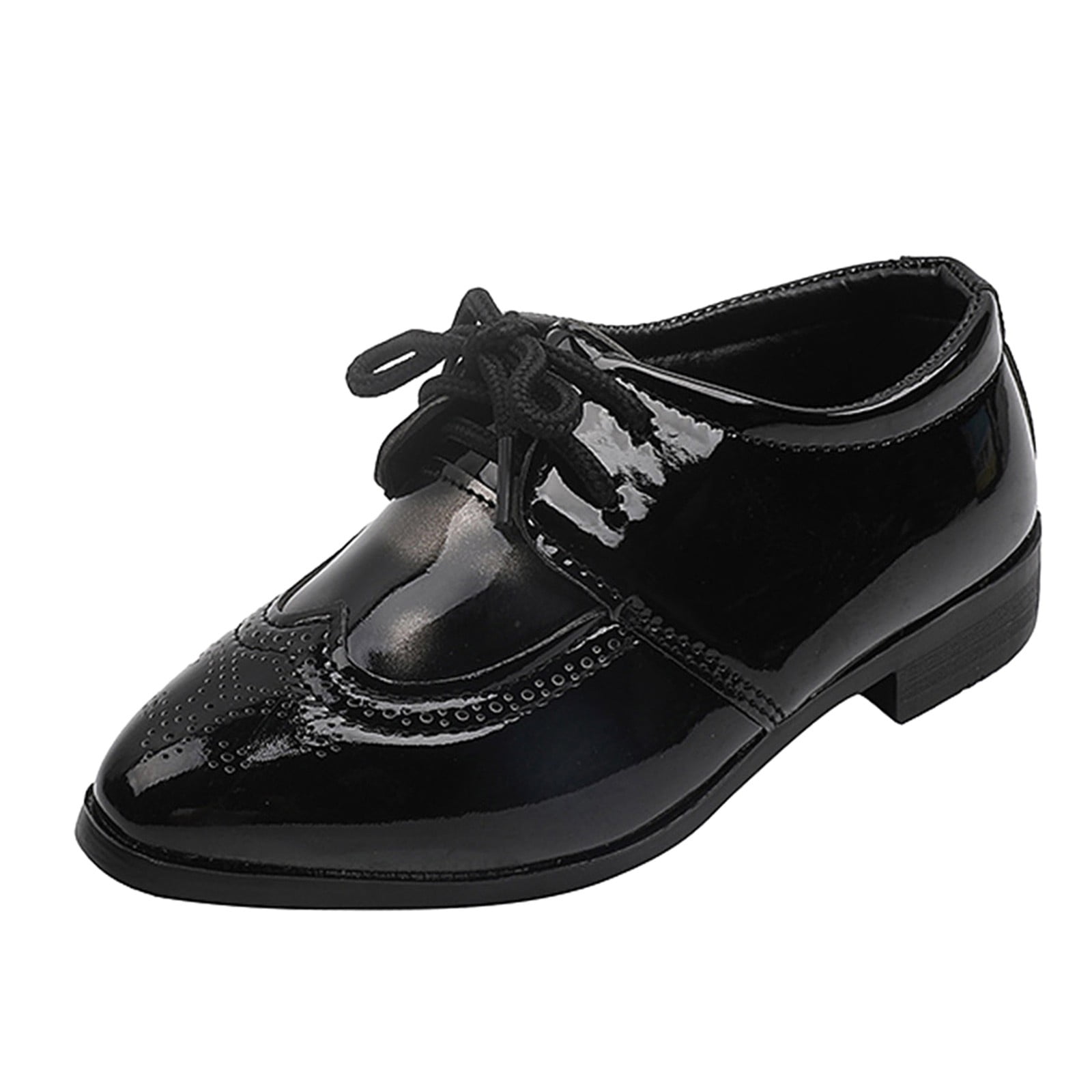 Povozer Boys' Lace-Up Dress Comfort Oxford Dress Shoes(Gray,12 Little ...