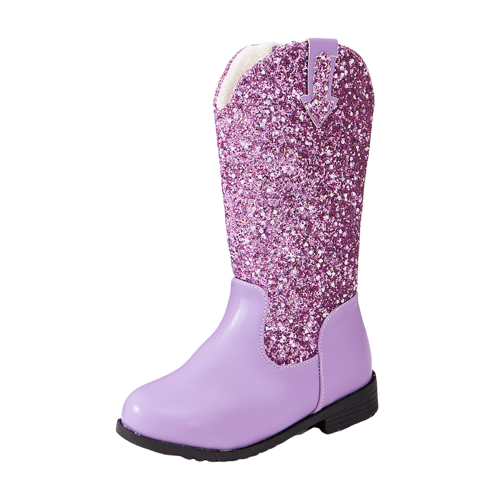 Povozer Cowgirl Boots for Little Girls Mid Calf Pointed Toe Kid Cowboy ...