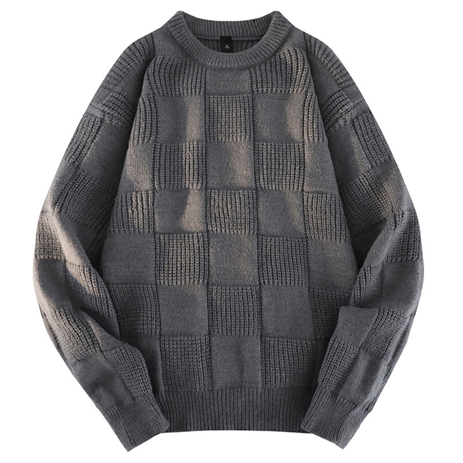 Povozer Crewneck Sweaters for Men Knit Casual Pullover Fall Jumper Tops ...