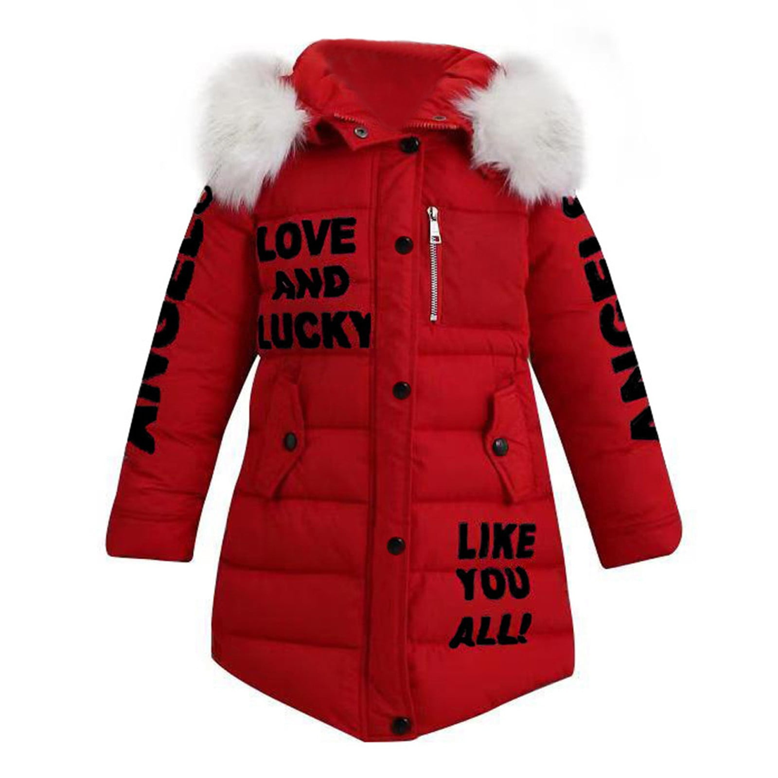 Povozer Girl's Winter Coats Hooded Outerwear Puffer Jacket Water ...