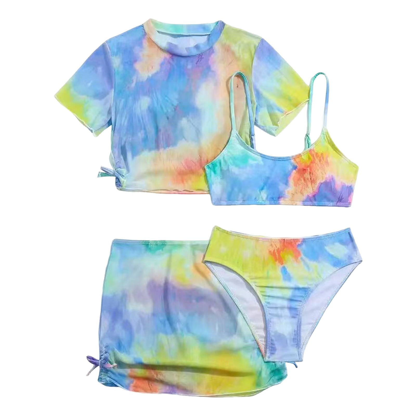 Povozer Girls 4 Piece Bathing Suit Summer 2025 Bathing Suits for ...
