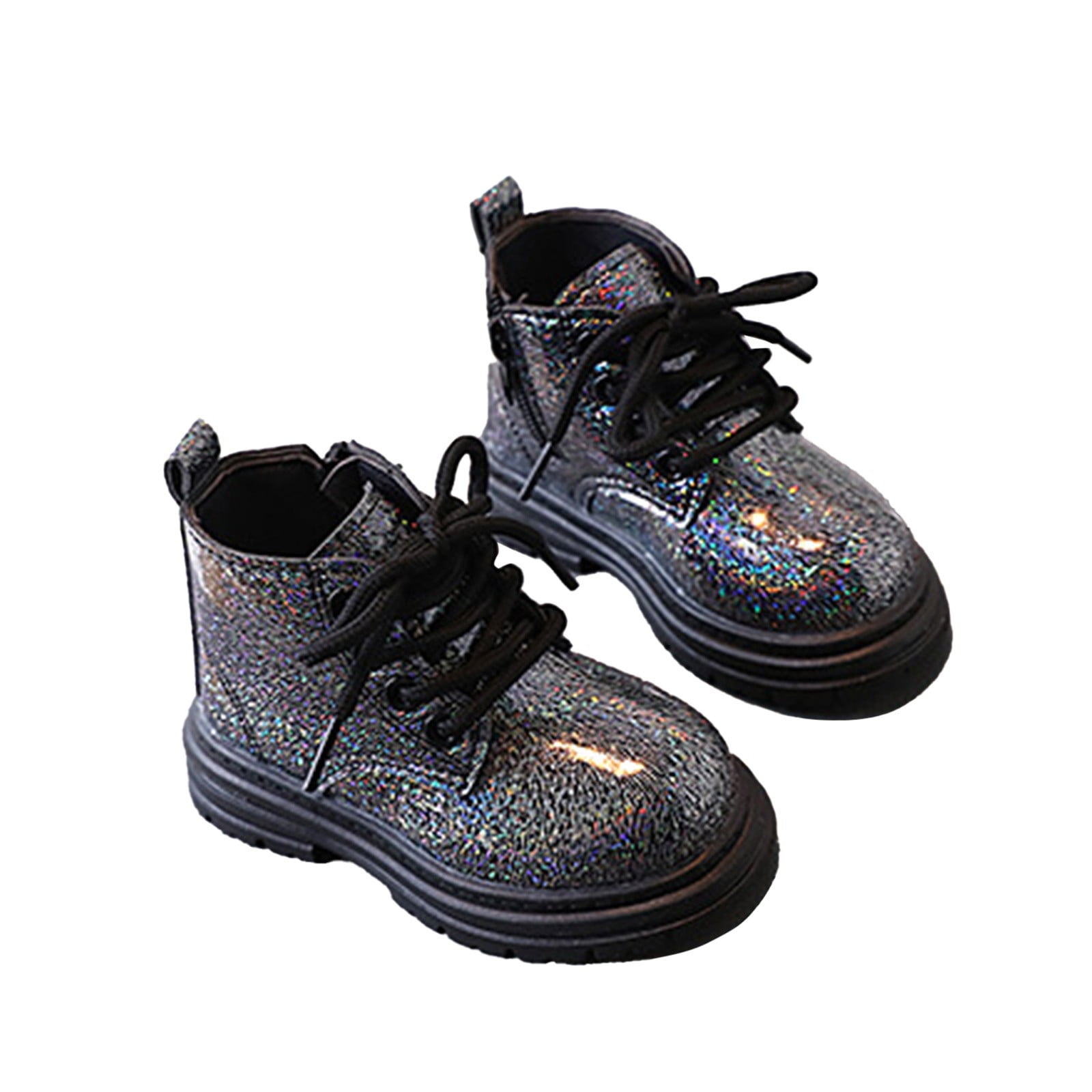 Povozer Girls Boots Kids Lace up Hiking Work Boots Girl Ankle Boot ...