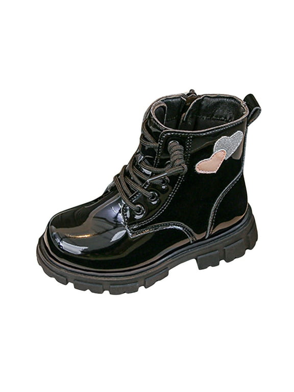 DADAWEN Boys Girls Combat Boots Ankle Boots Waterproof Boots Lace Up ...