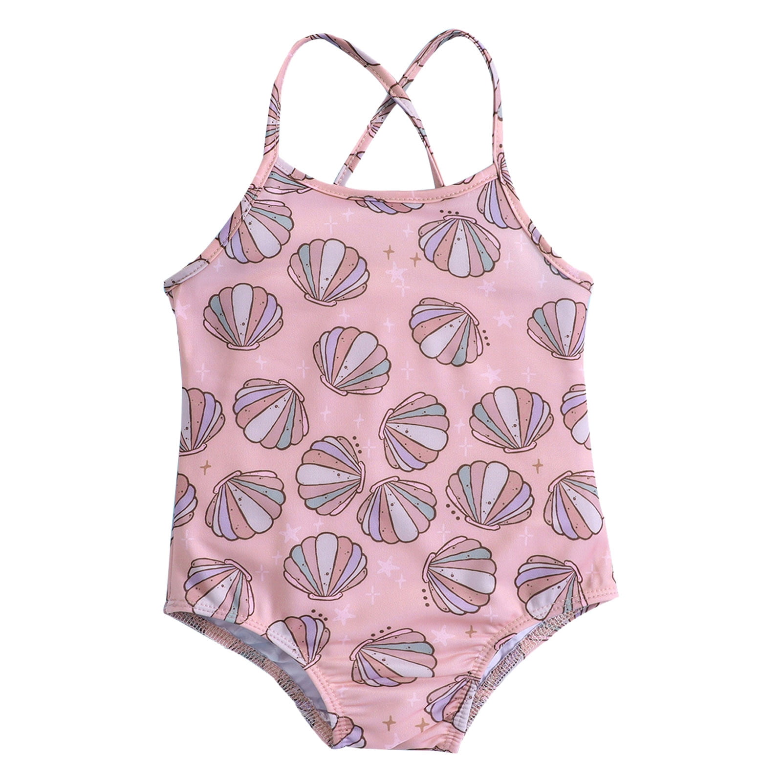 Povozer Girls One Piece Swimsuits Hawaiian Ruffle Swimwear Beach ...